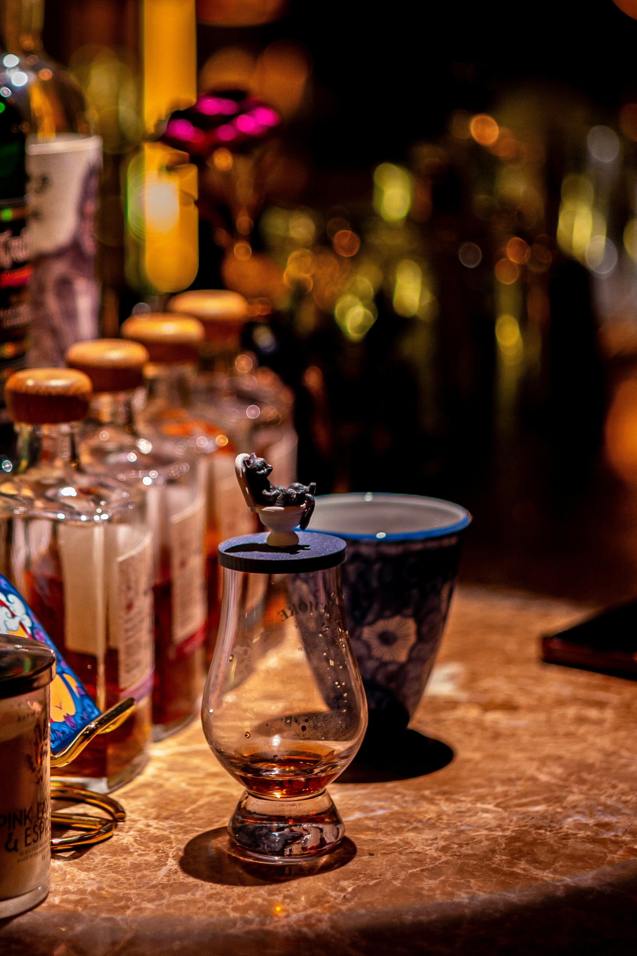 Little Glimmer at the Bar: A Glazed Glass Centerpiece