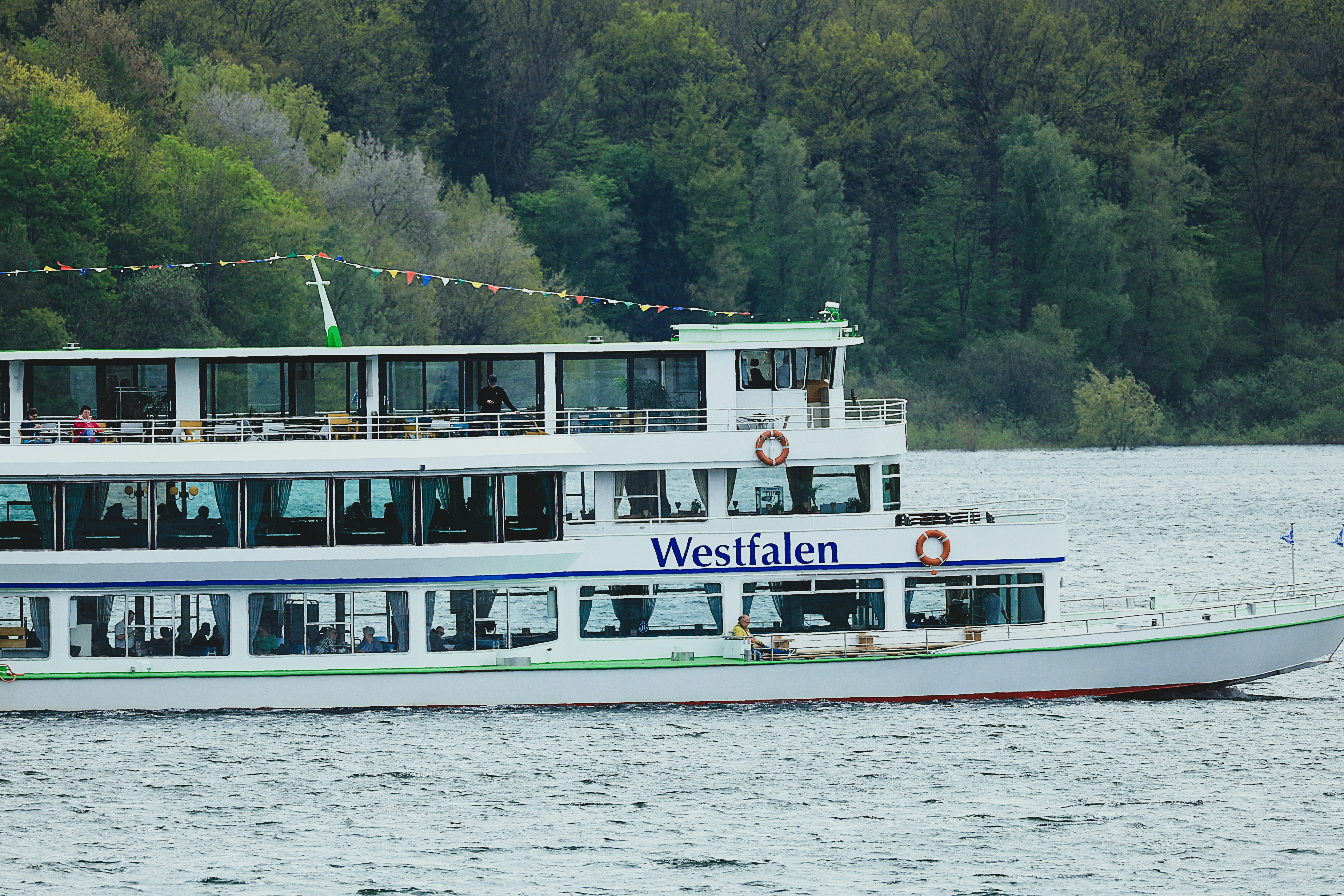 Westfalen on the Lake: A Passenger Craft in Quiet Horizon