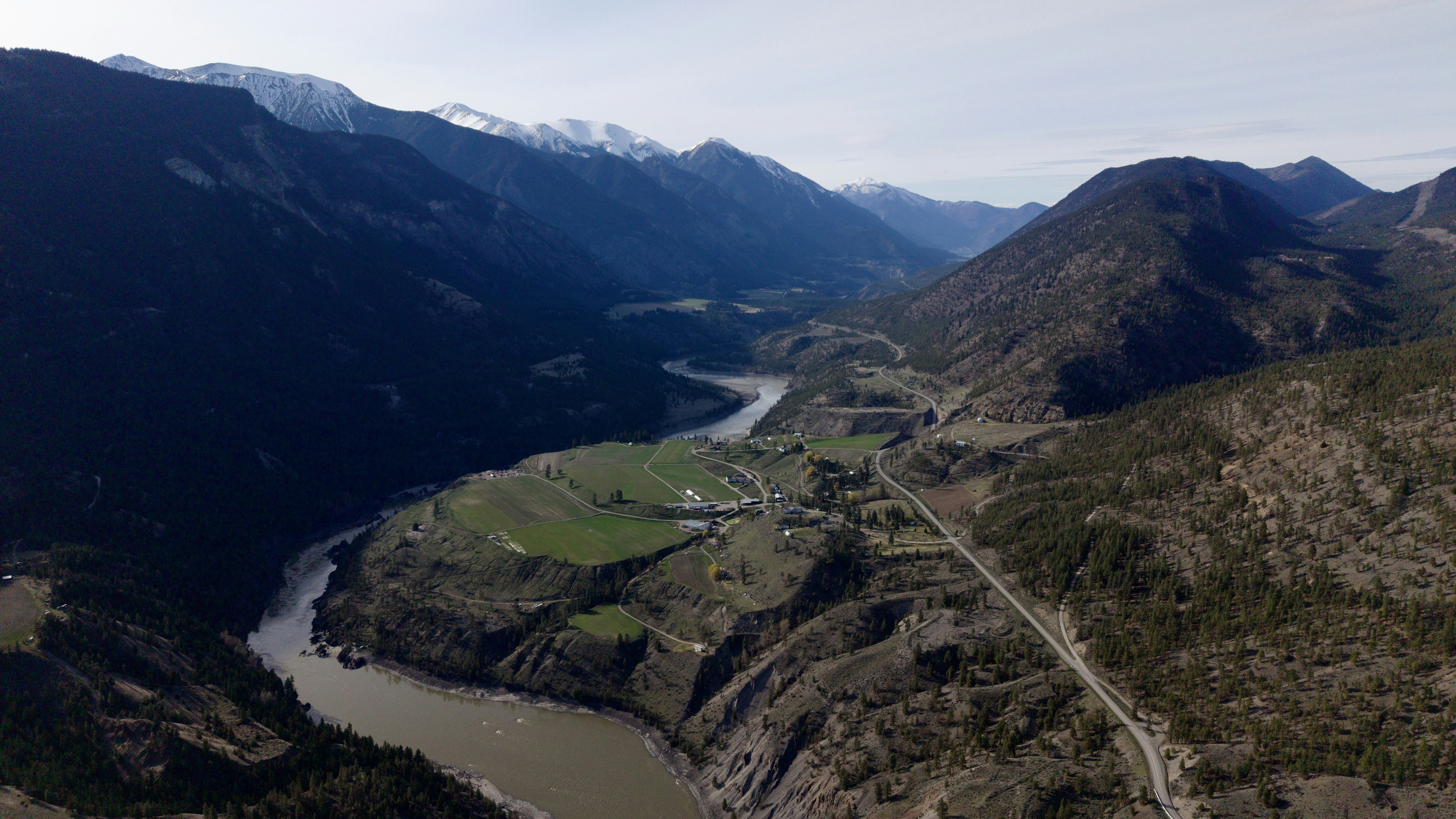 River Bend Amid Mountain Vistas