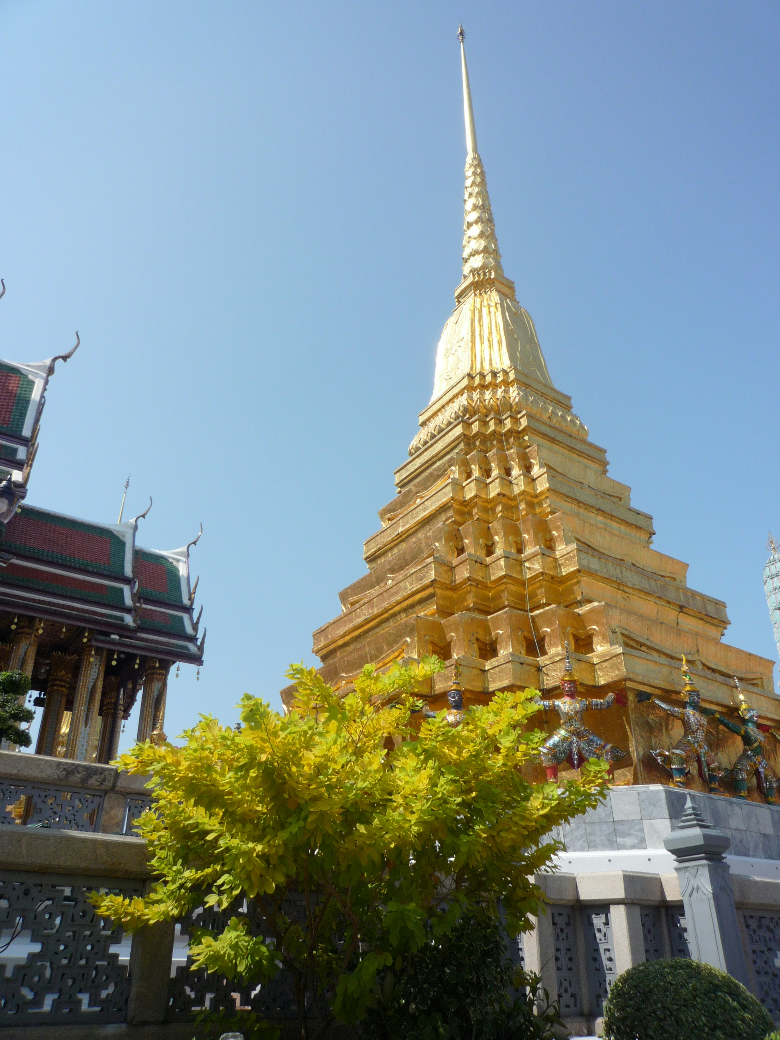 Gilded Spire Rises: Temple Peak Against a Clear Sky