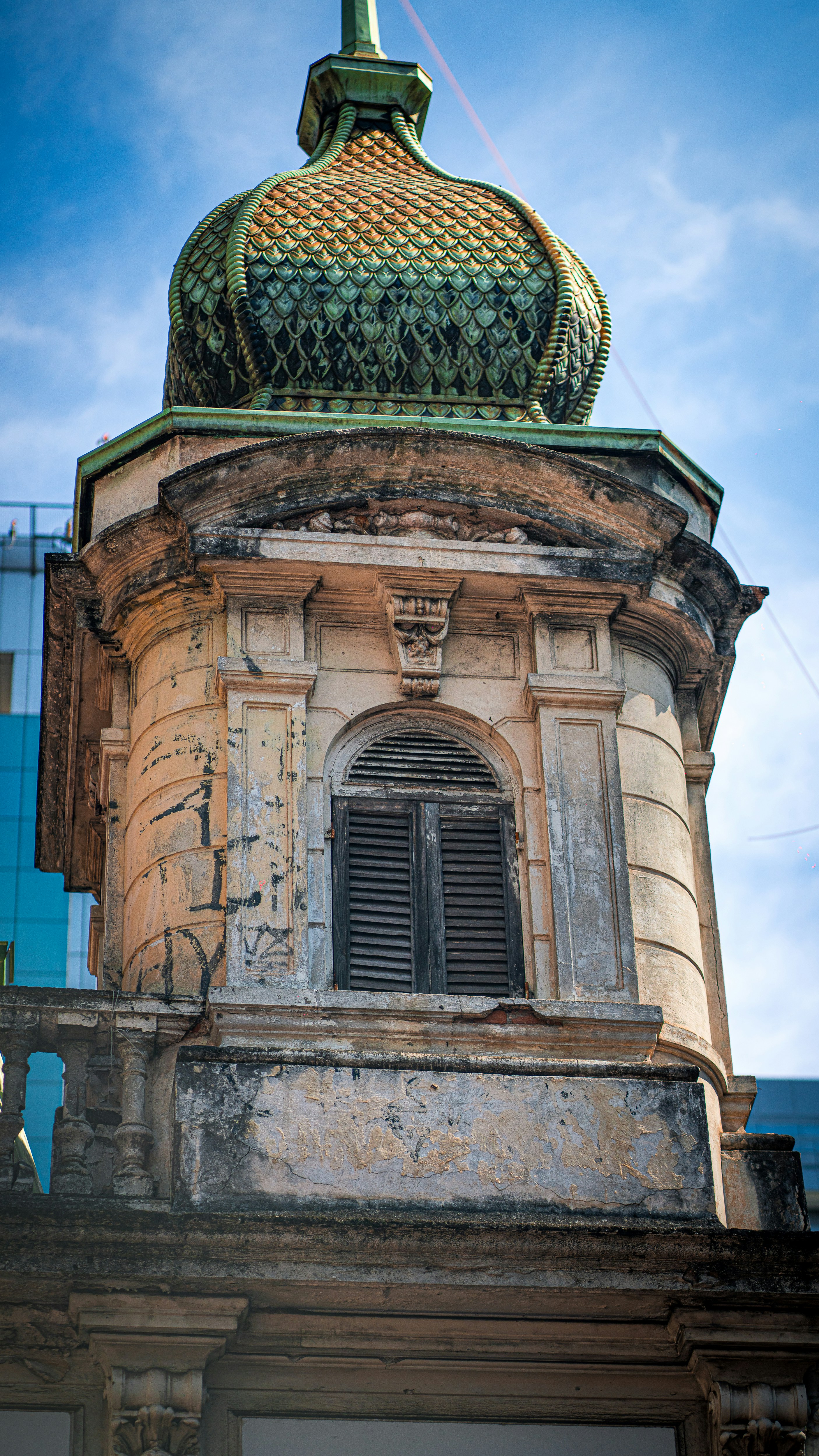 Weathered Turret Crown: A Dime of Time Surmounting Stone