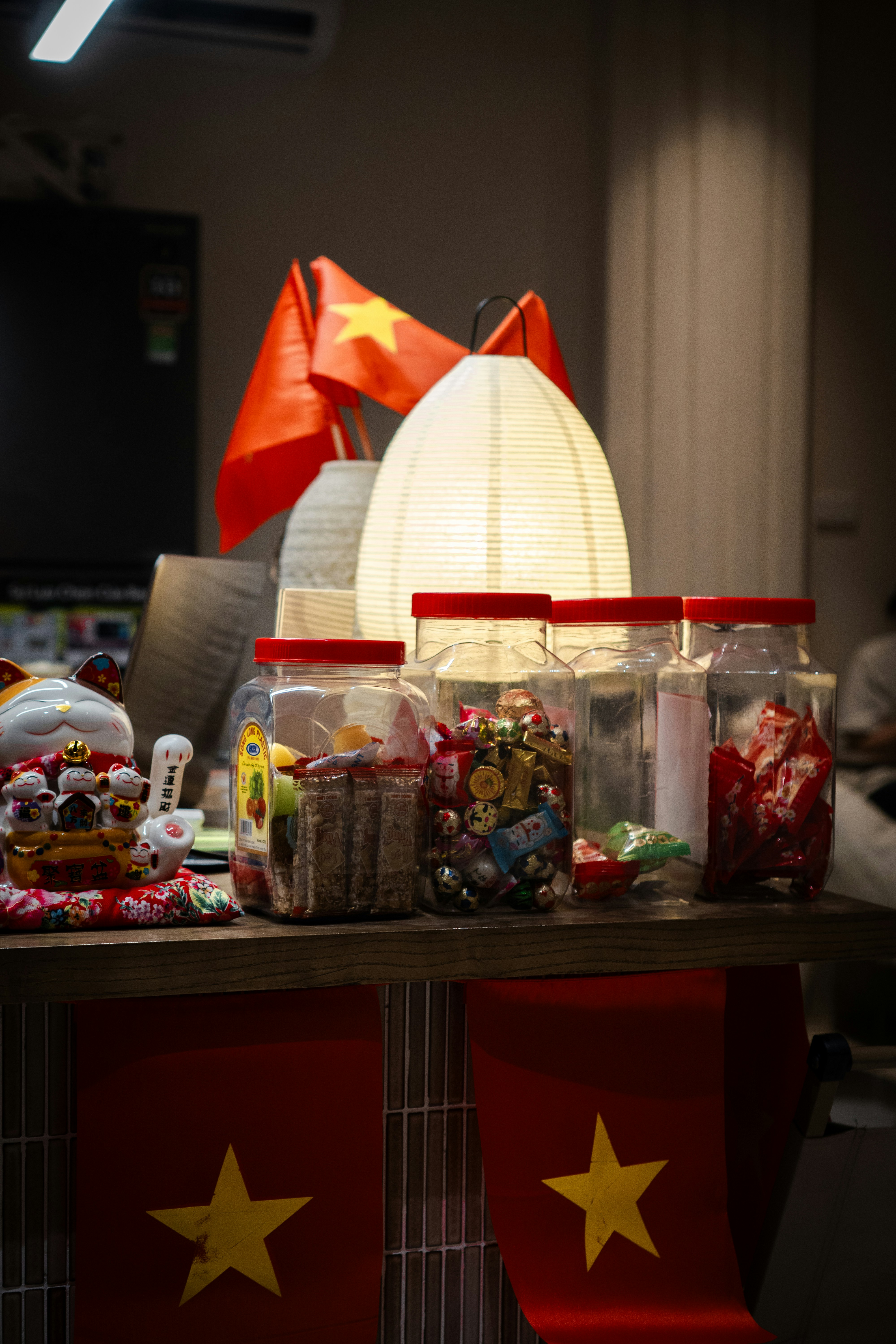 Lanterns and Lucky Jars: a Market Stall of Colorful Keepsakes