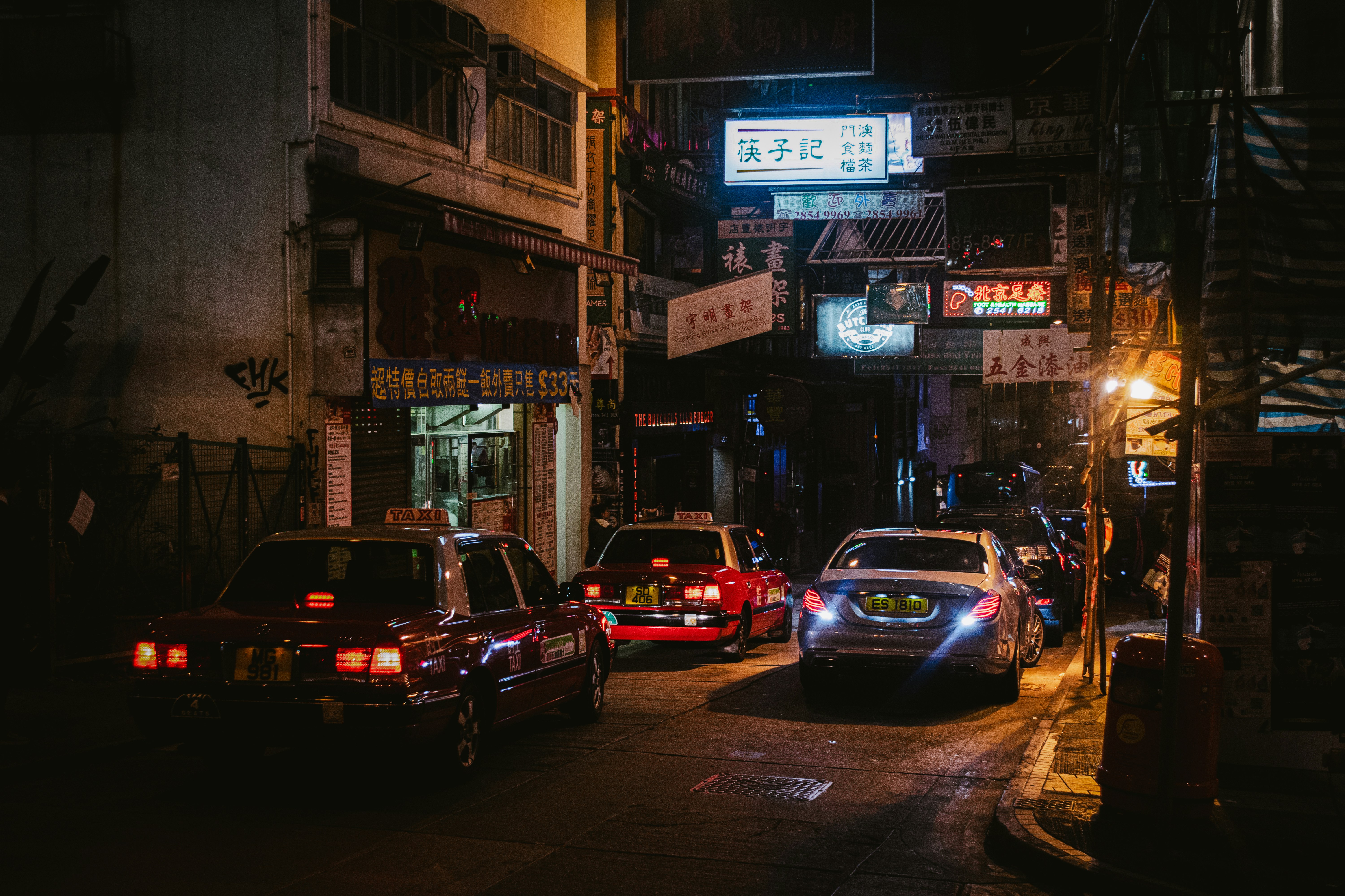 Neon Echoes on a Rainy Alley