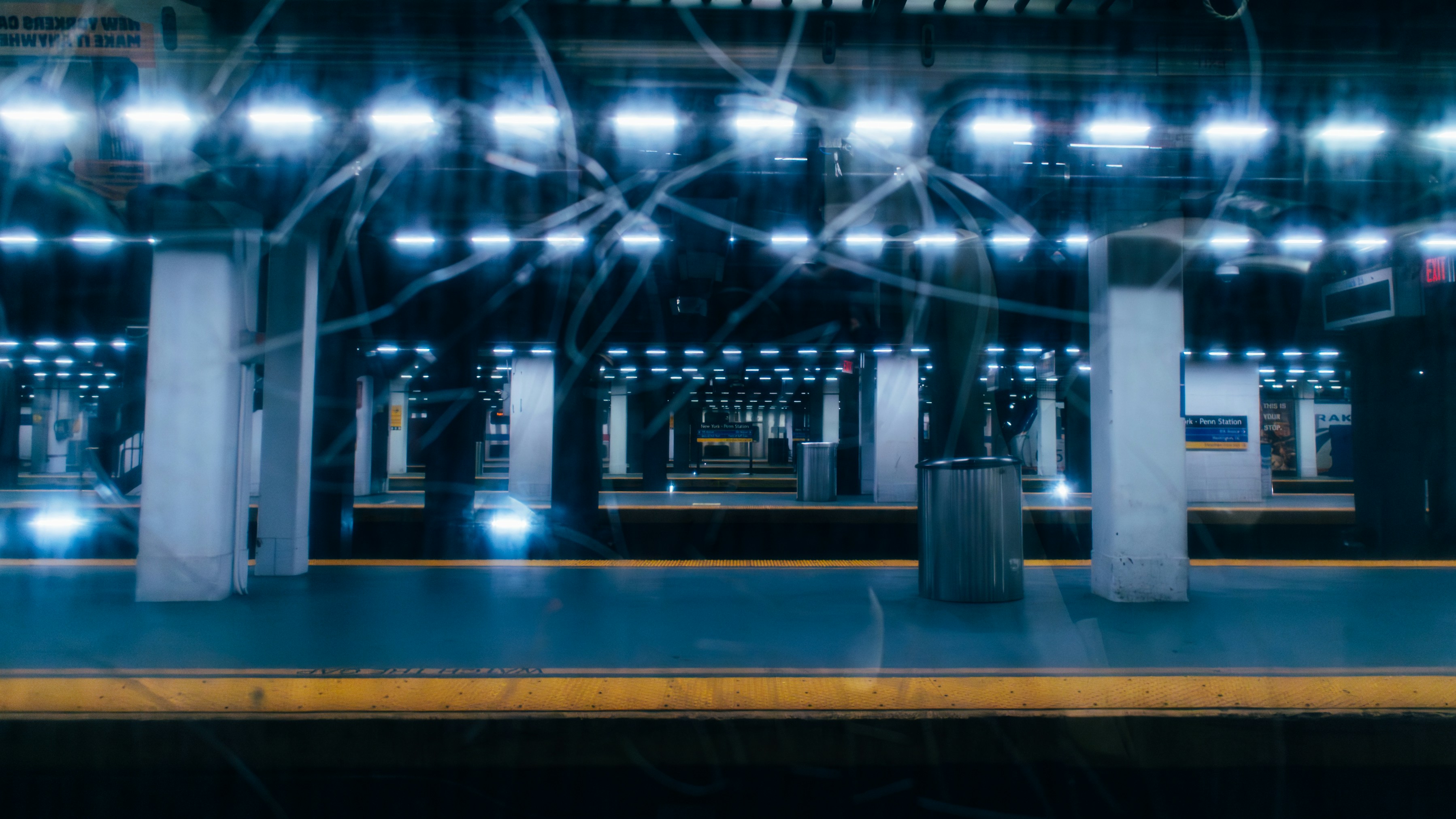 Under Neon Arches: An Endless Subway of Lights