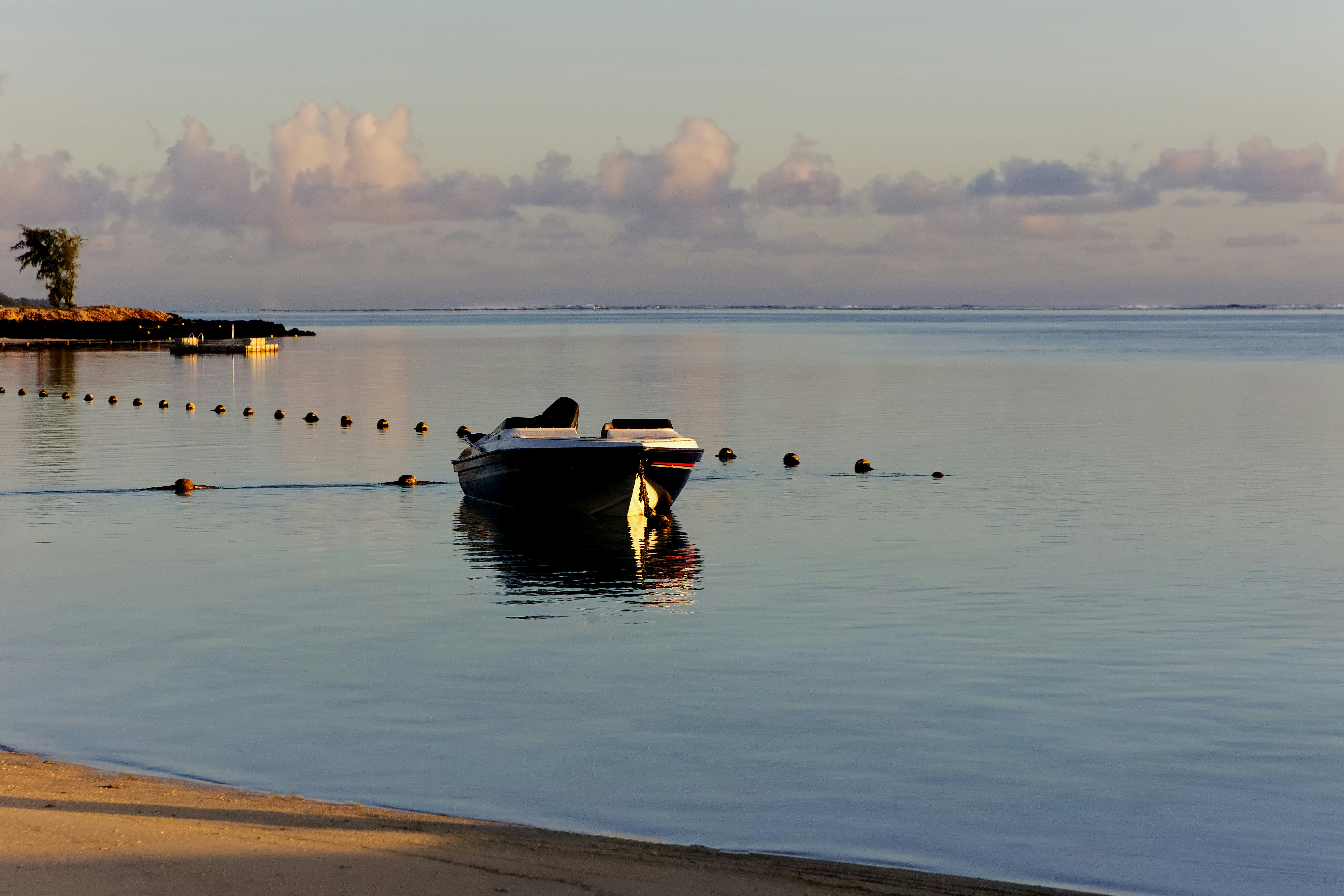 Quiet Harbor: Boat Rest at Dusk