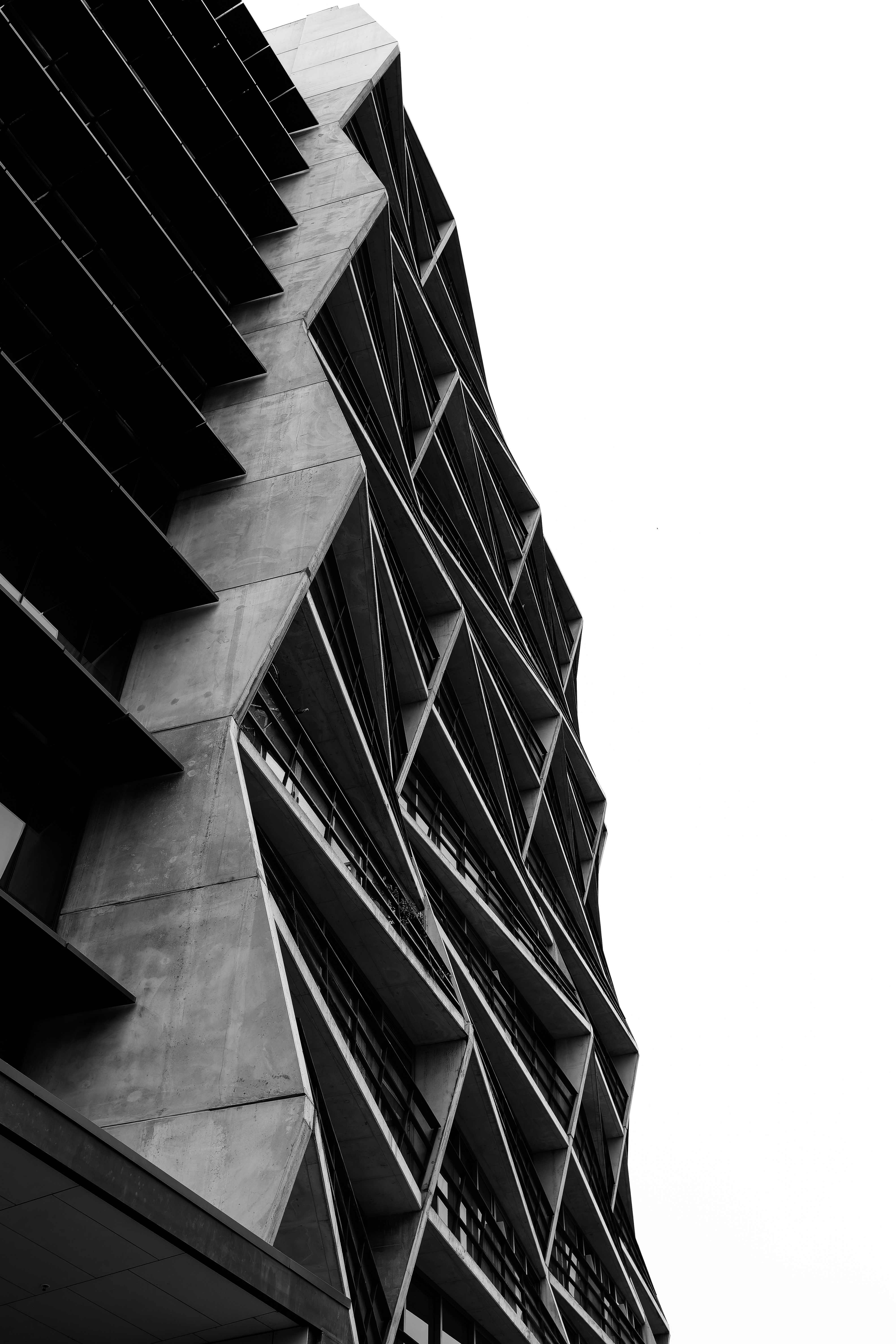 Monolithic Angles: A Towering Study in Concrete Geometry
