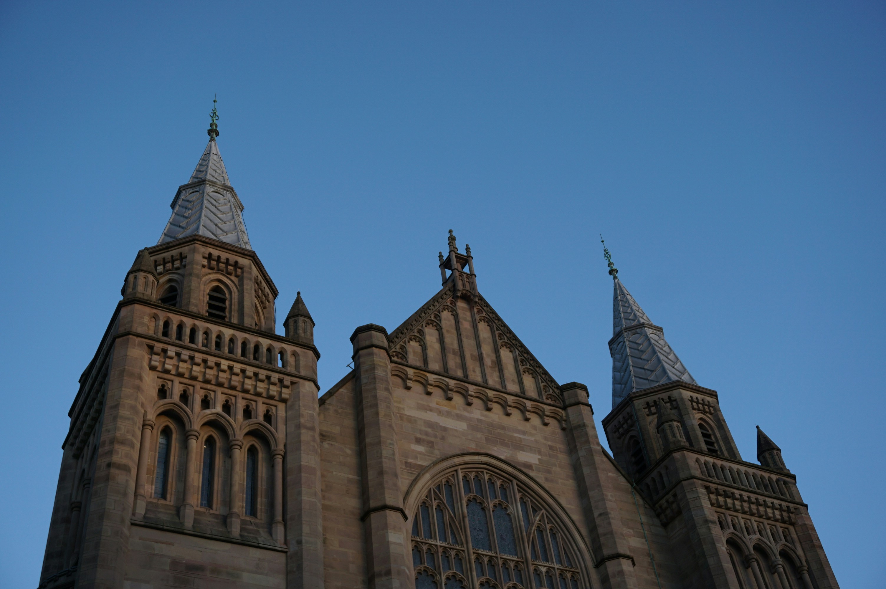 Gothic Facade Under a Clear Sky