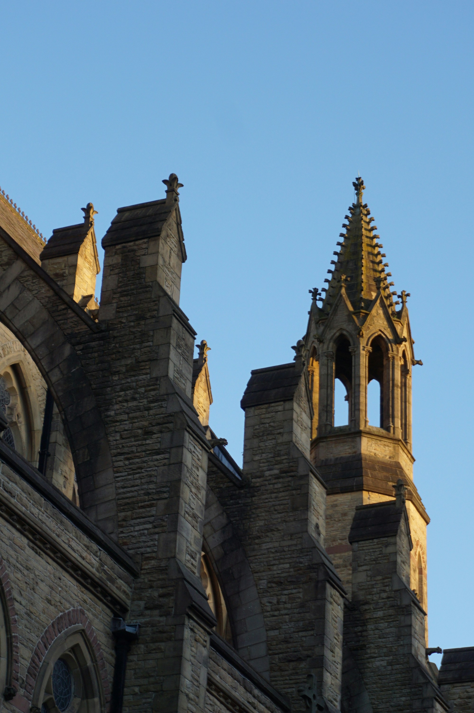 Gothic Spires Against a Clear Sky