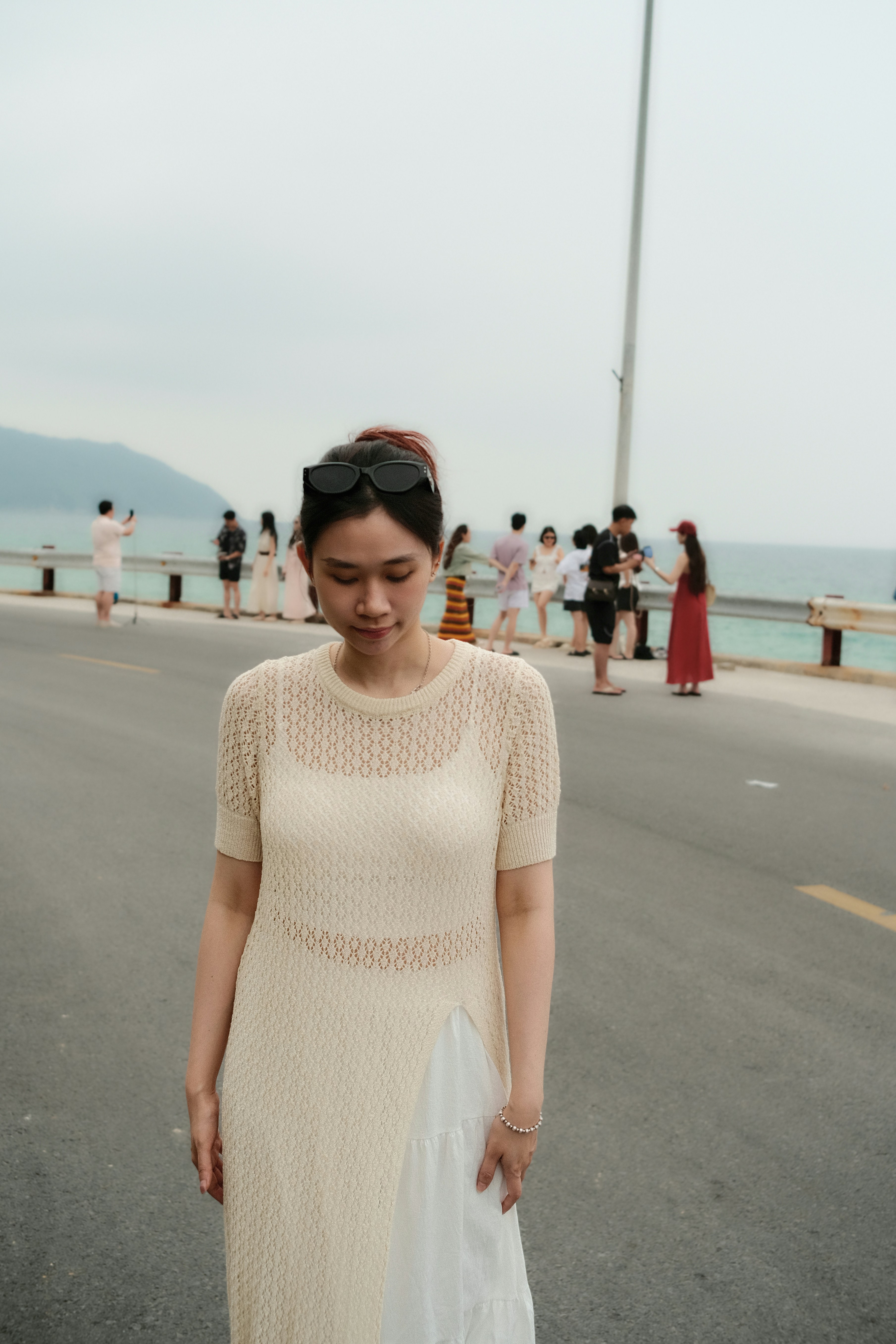 Quiet Contemplation on a Seaside Street