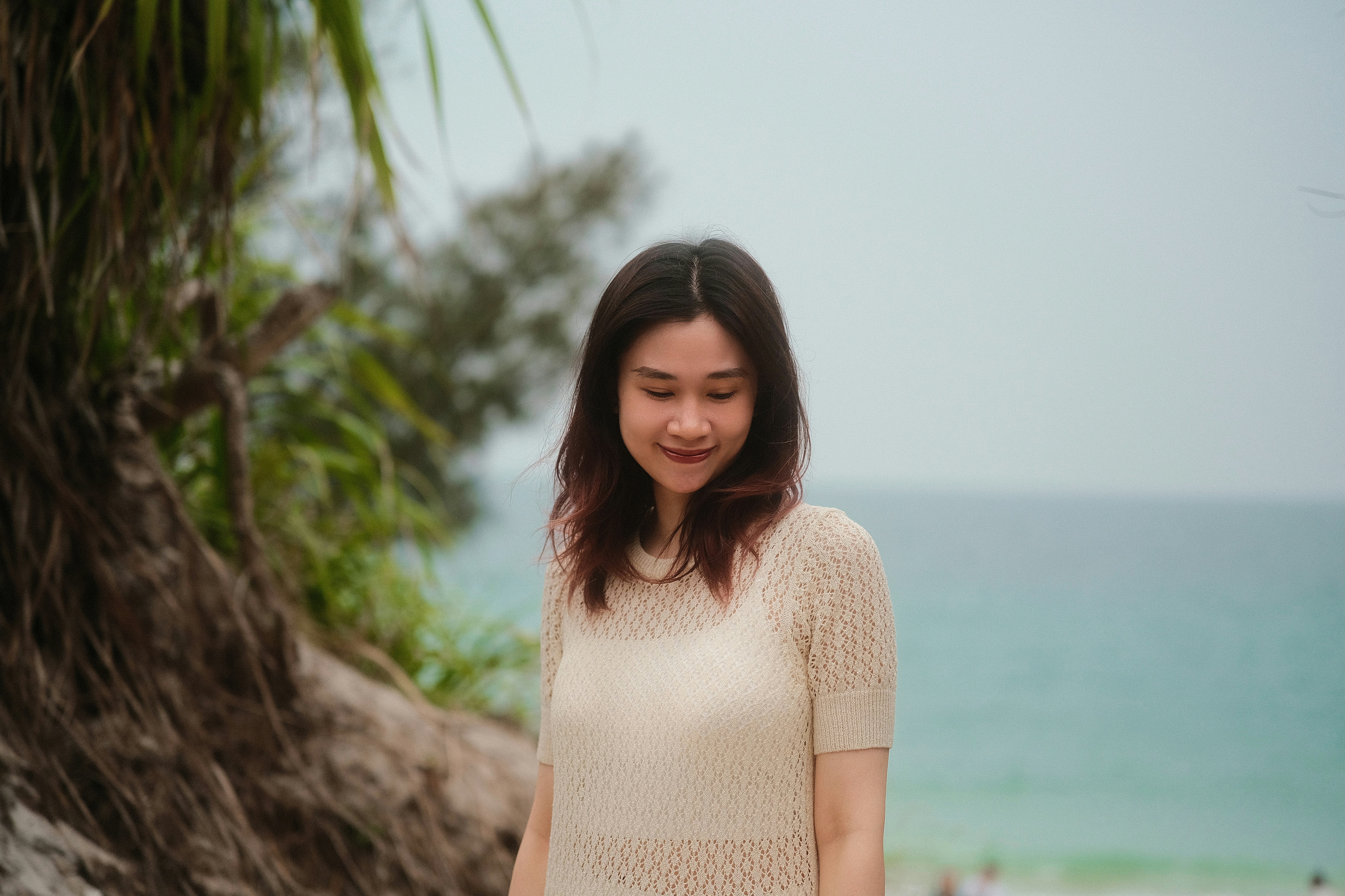 Soft-lit Portrait on a Seaside Path