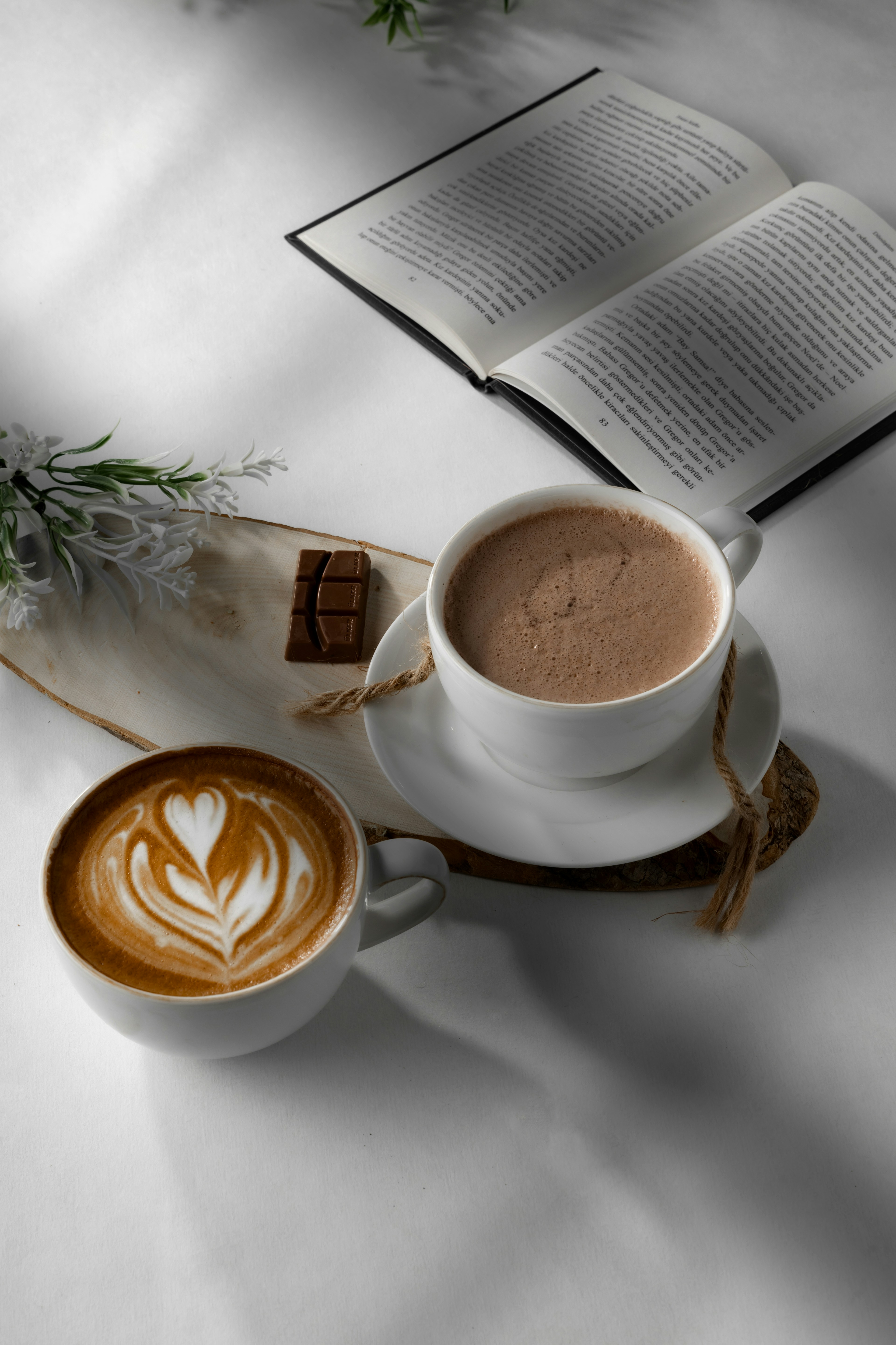 Two Cups and a Quiet Moment: Cocoa and Words on Linen