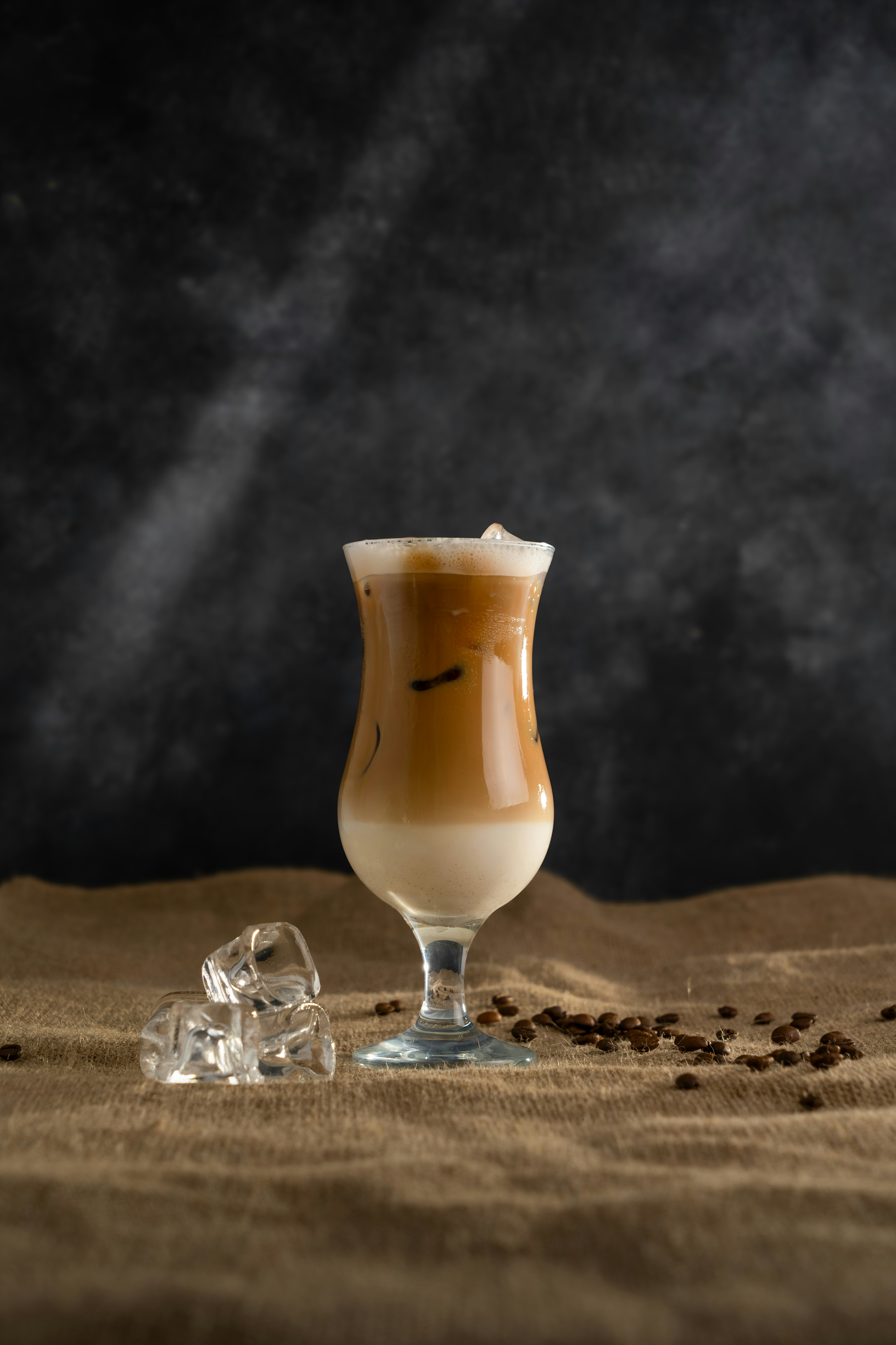 Layered Coffee Glass in a Sand-Colored Still Life
