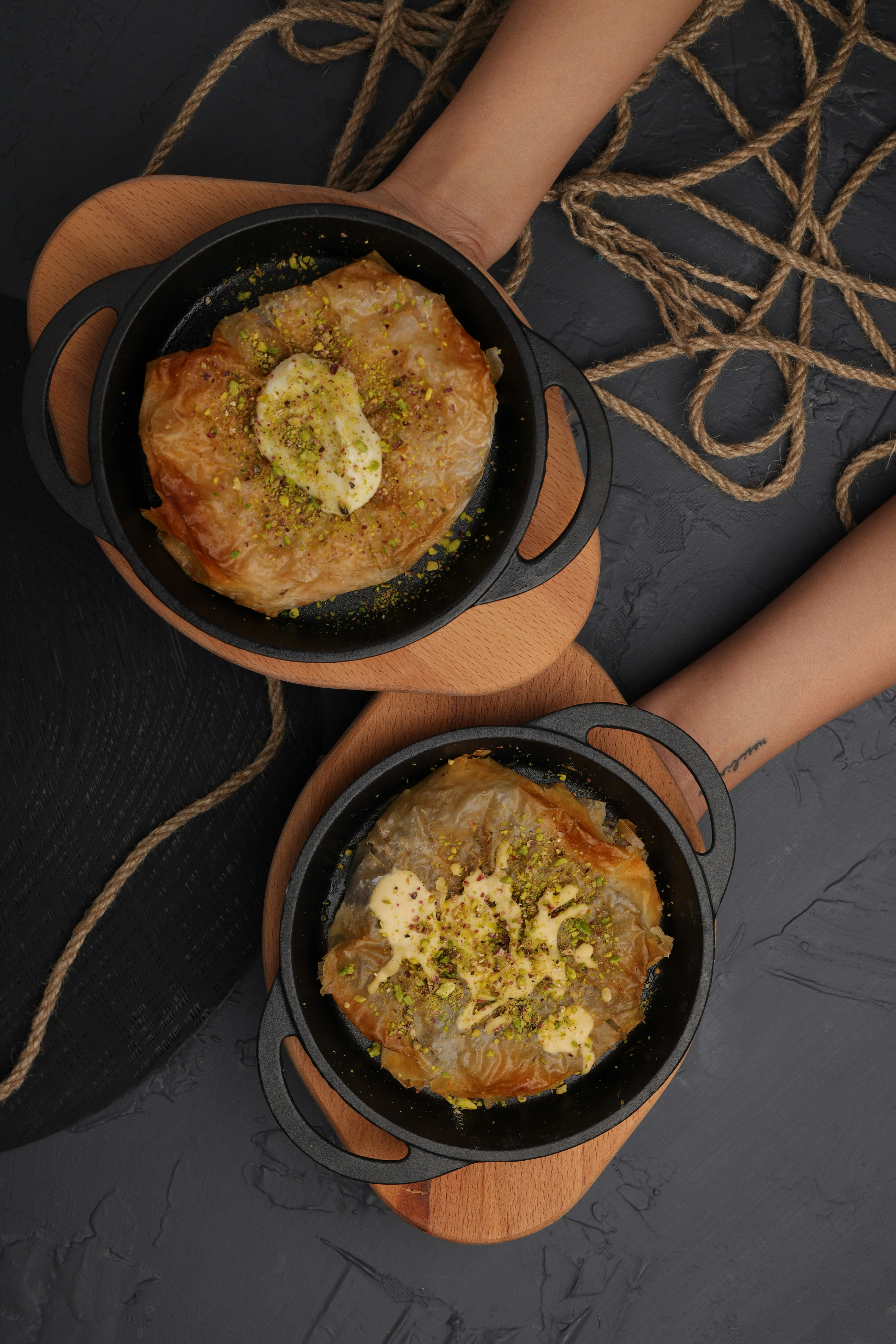 Herbed Pastry Rounds in Cast Iron Resonance