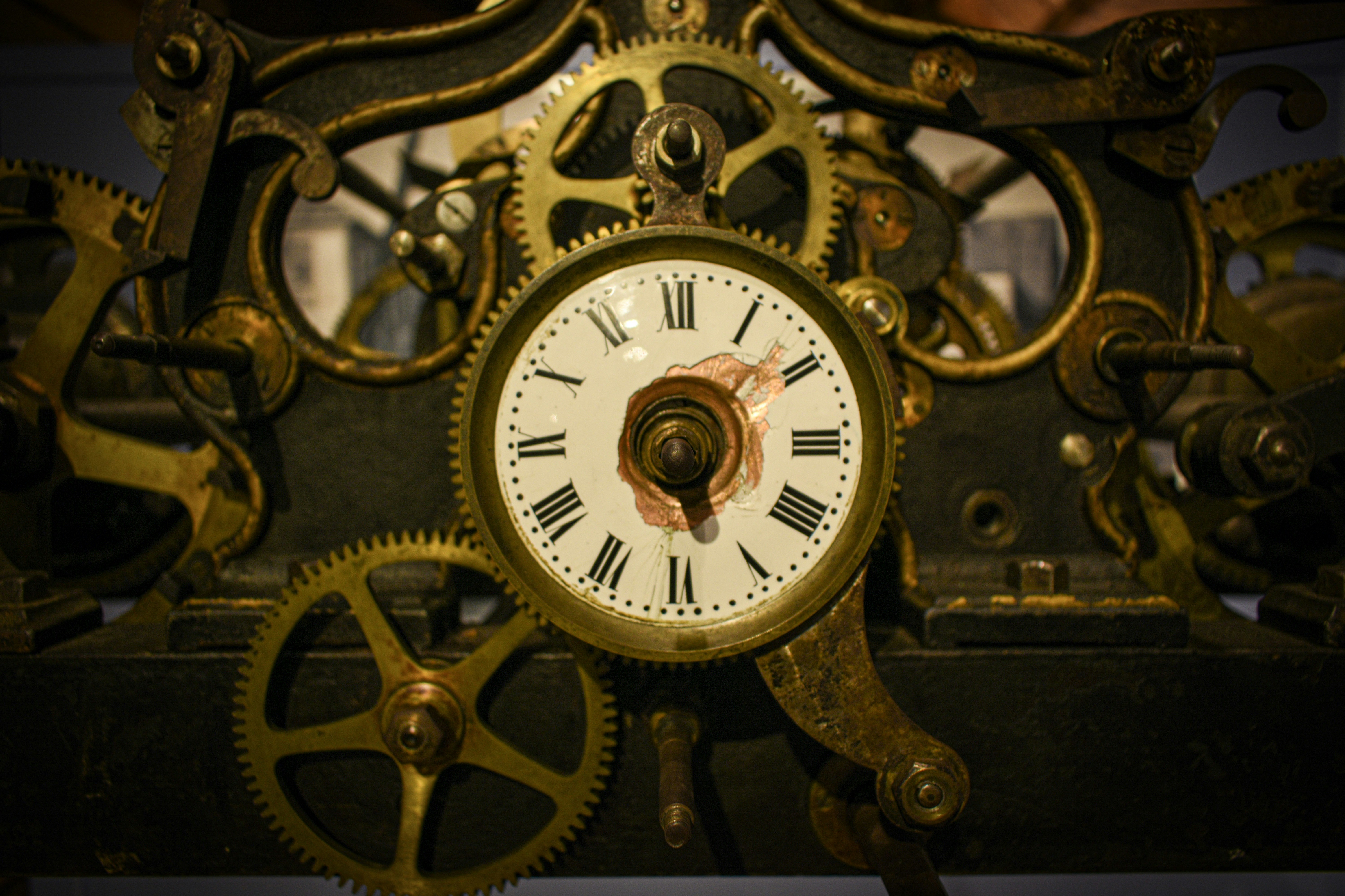 Gears and Gloom: The Central Clock Face in a Steampunk Mechanism