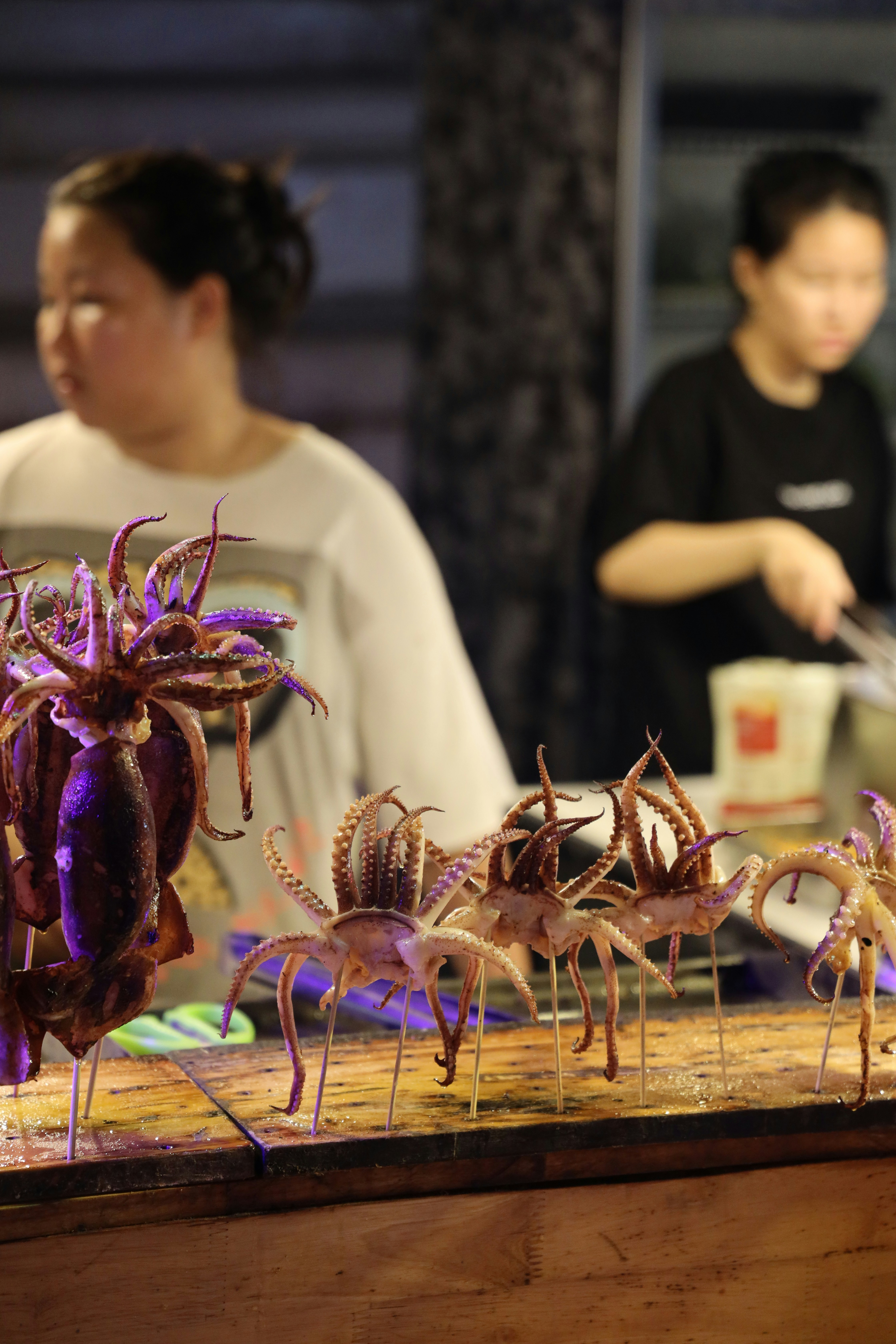 Purple Kraken on the Market Counter