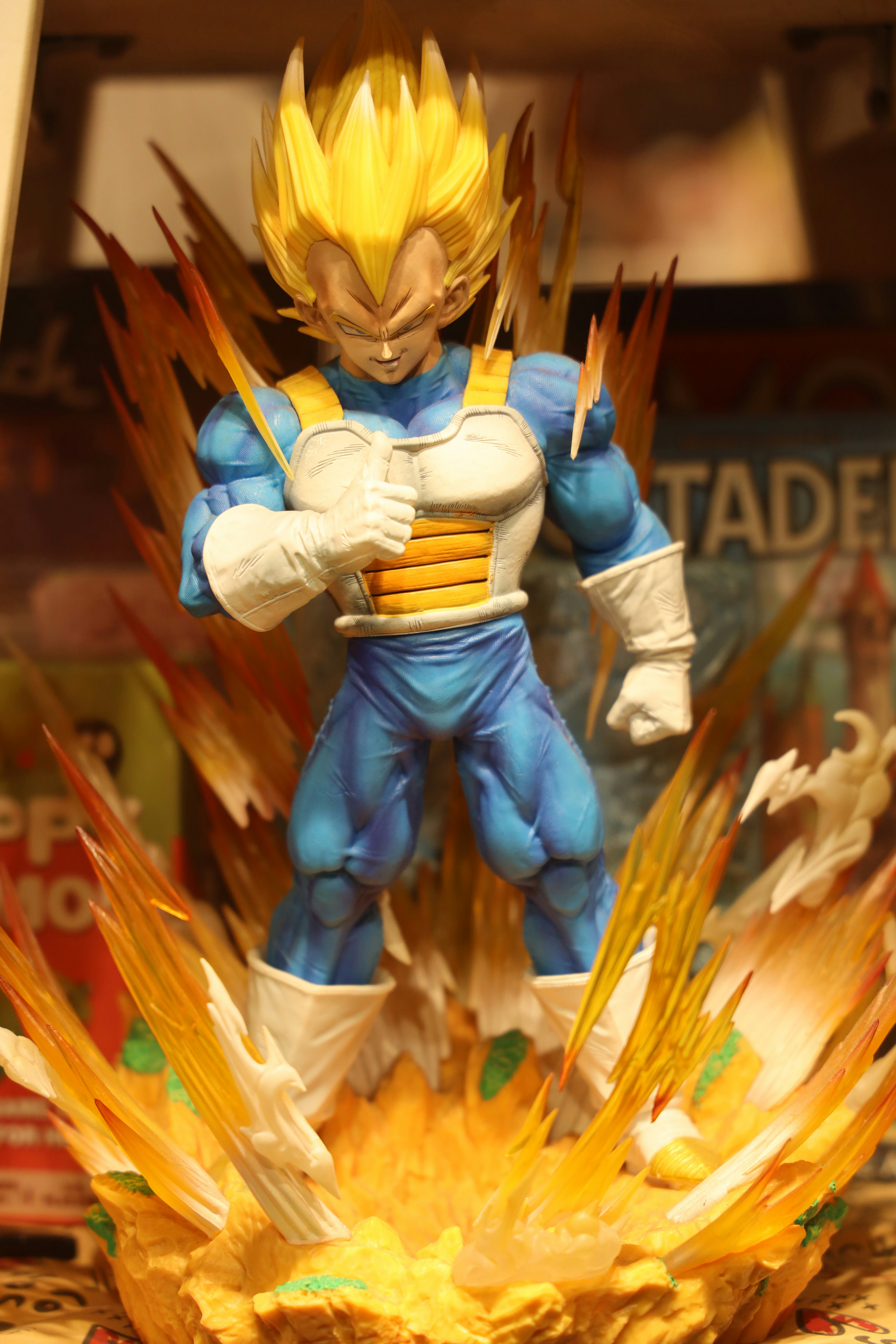 Gohan-style Victory: Super Saiyan Stance in a Fiery Display
