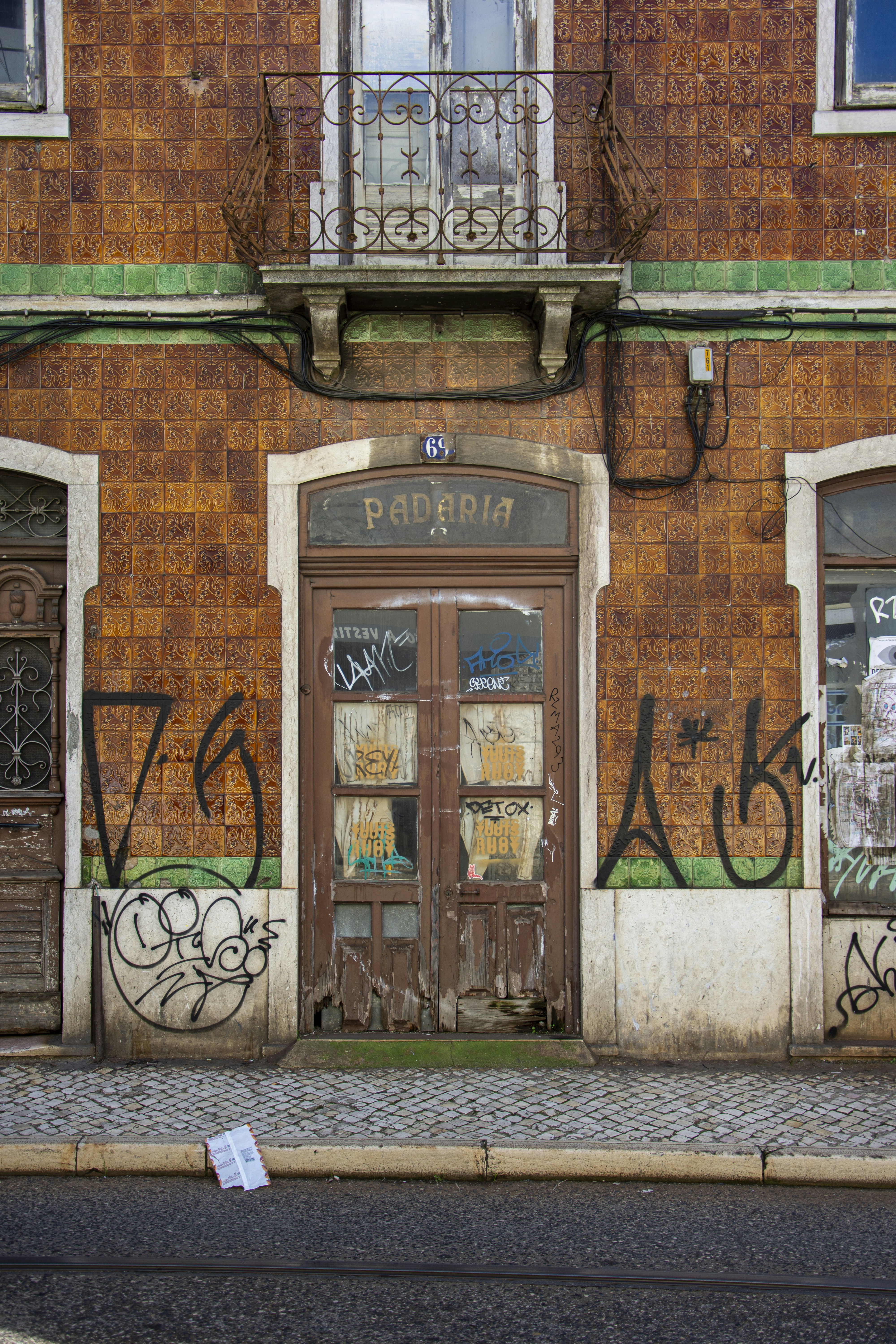 Graffiti and Decay: The Facade of a City Block