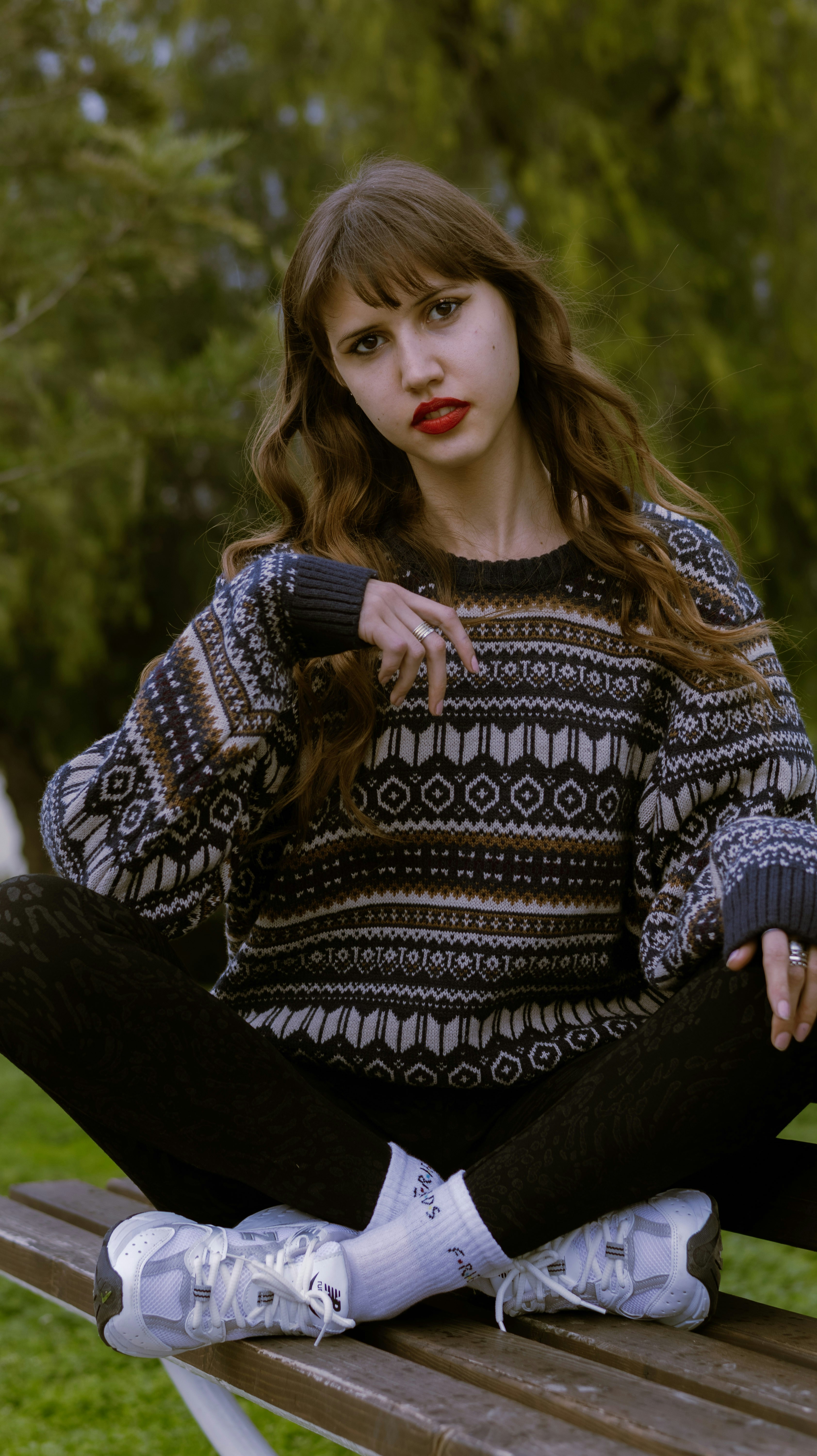 Poised in Quiet Color: A Portrait in Knit and Calm