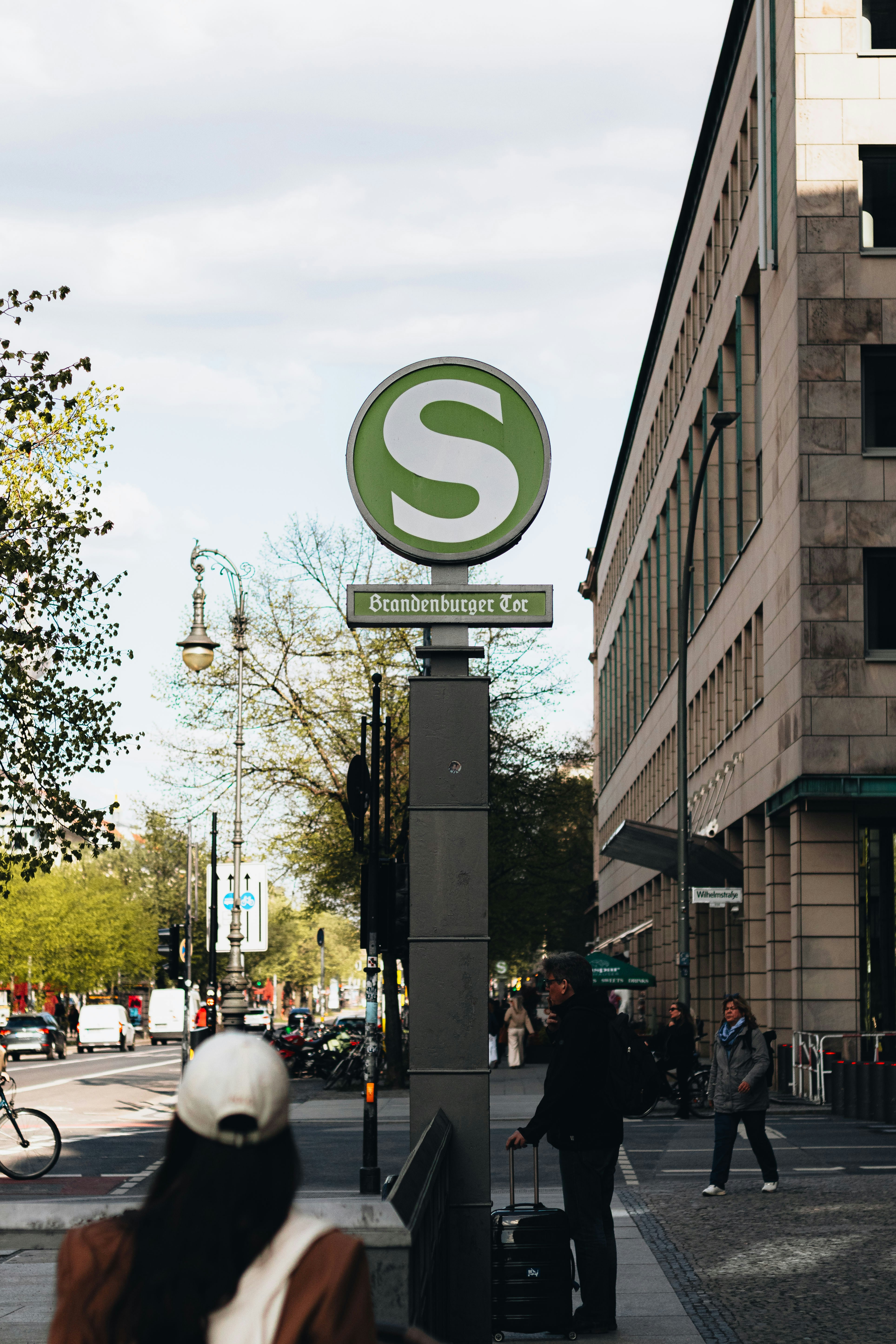 Brandenburger tor s-bahn station sign in berlin