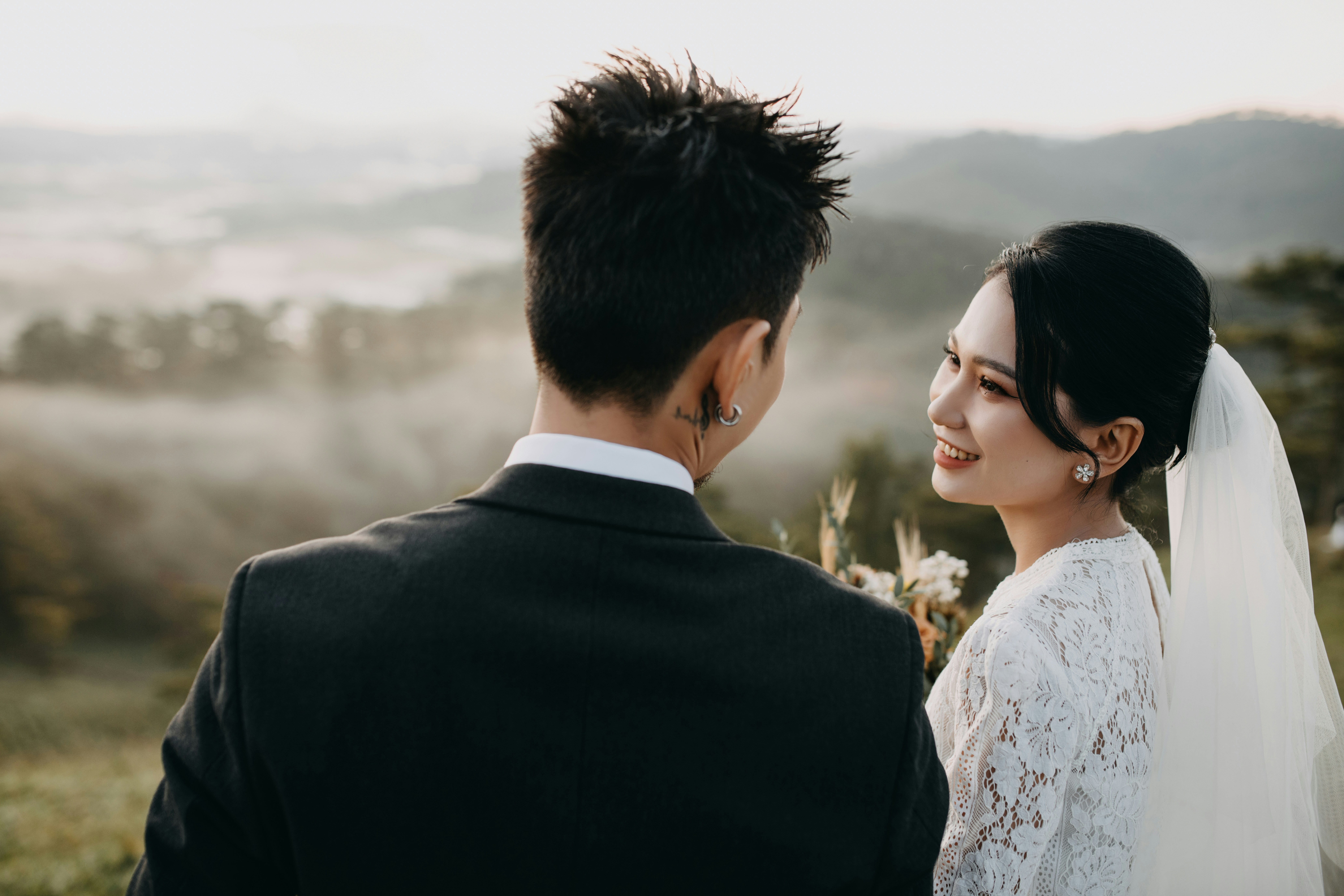 Veil and Vows: A Quiet Moment Between Two Hearts
