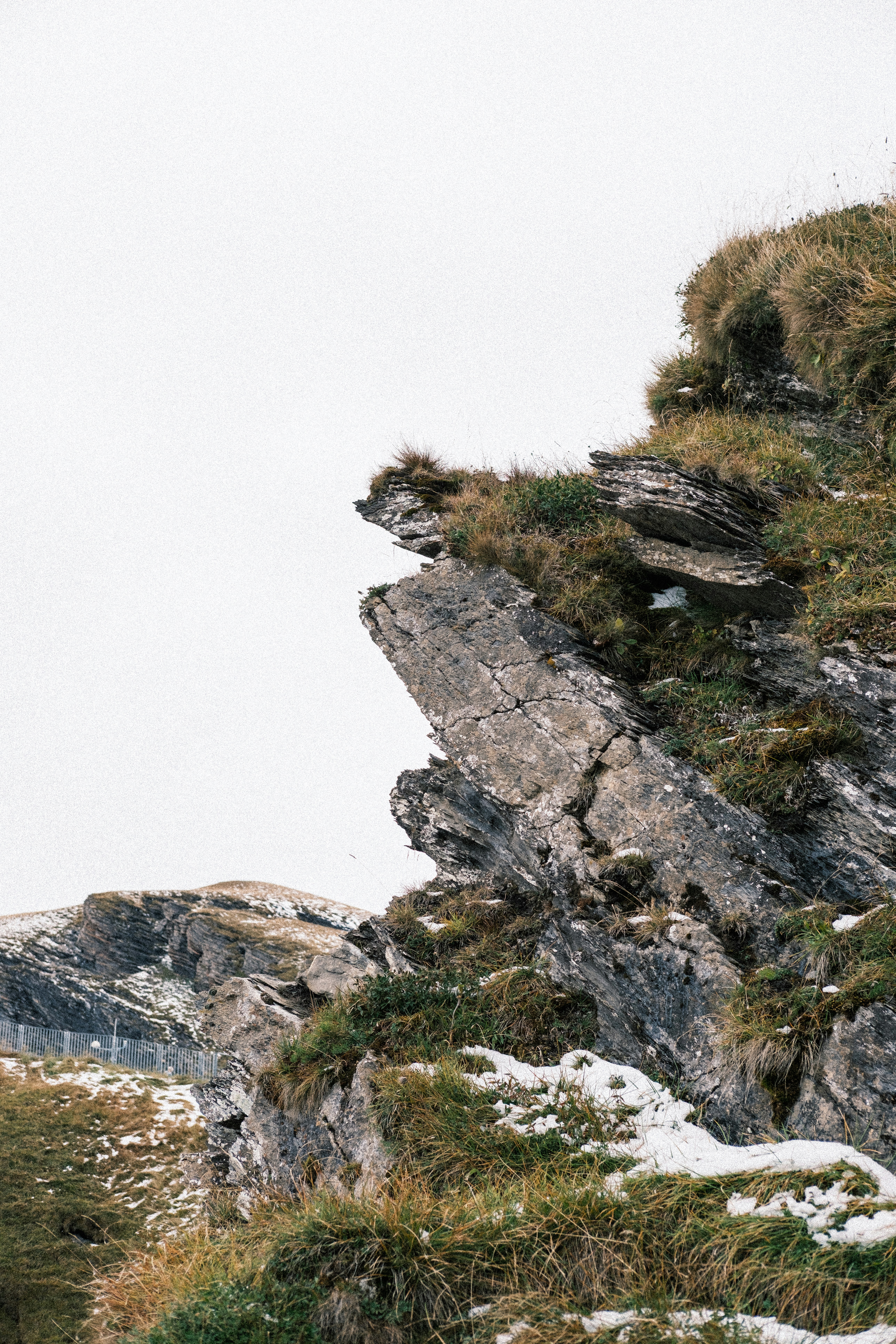 Cliff Edge Suite: Weathered rock and grasses cling to a windswept mountainside