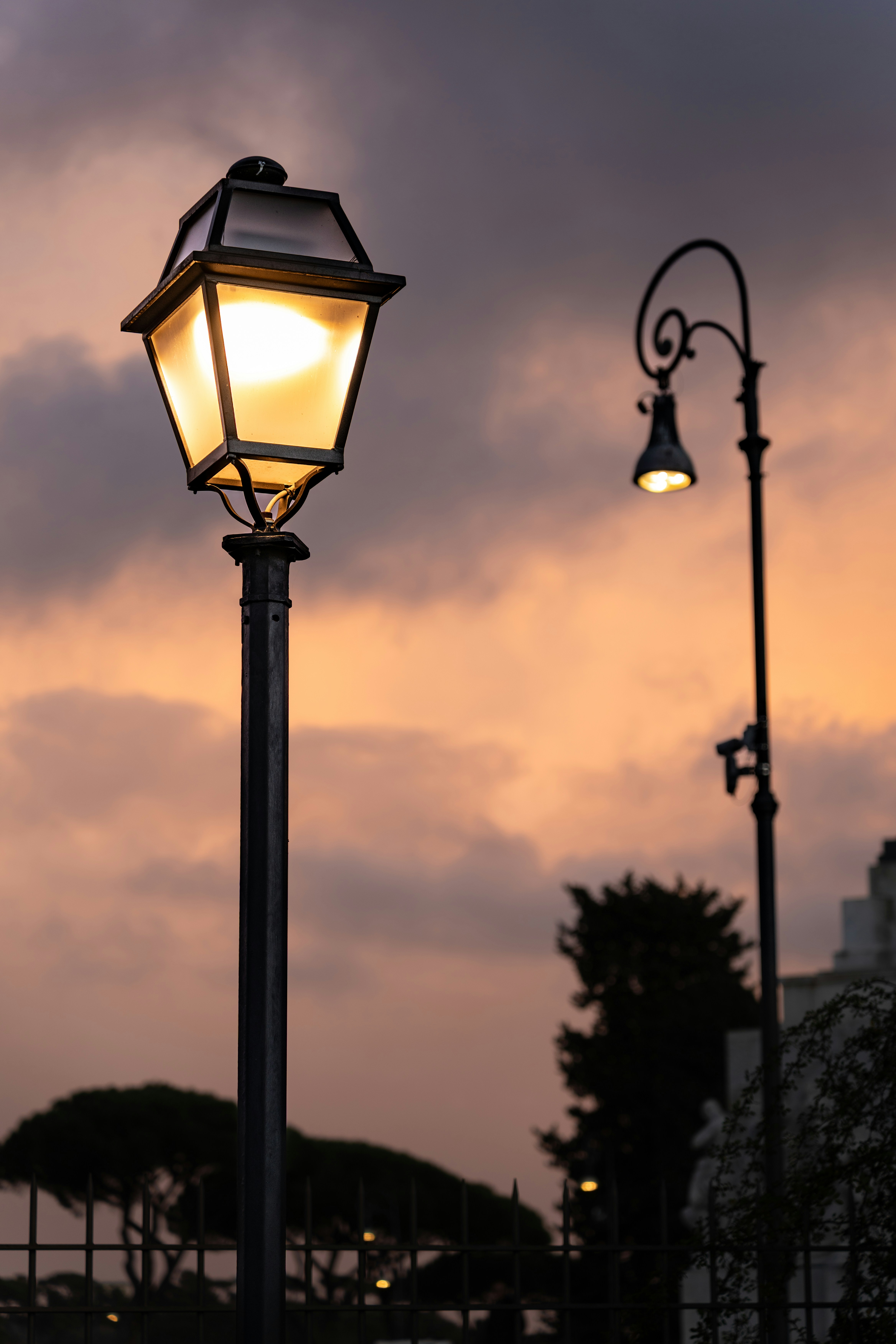 Lonely Lantern at Twilight