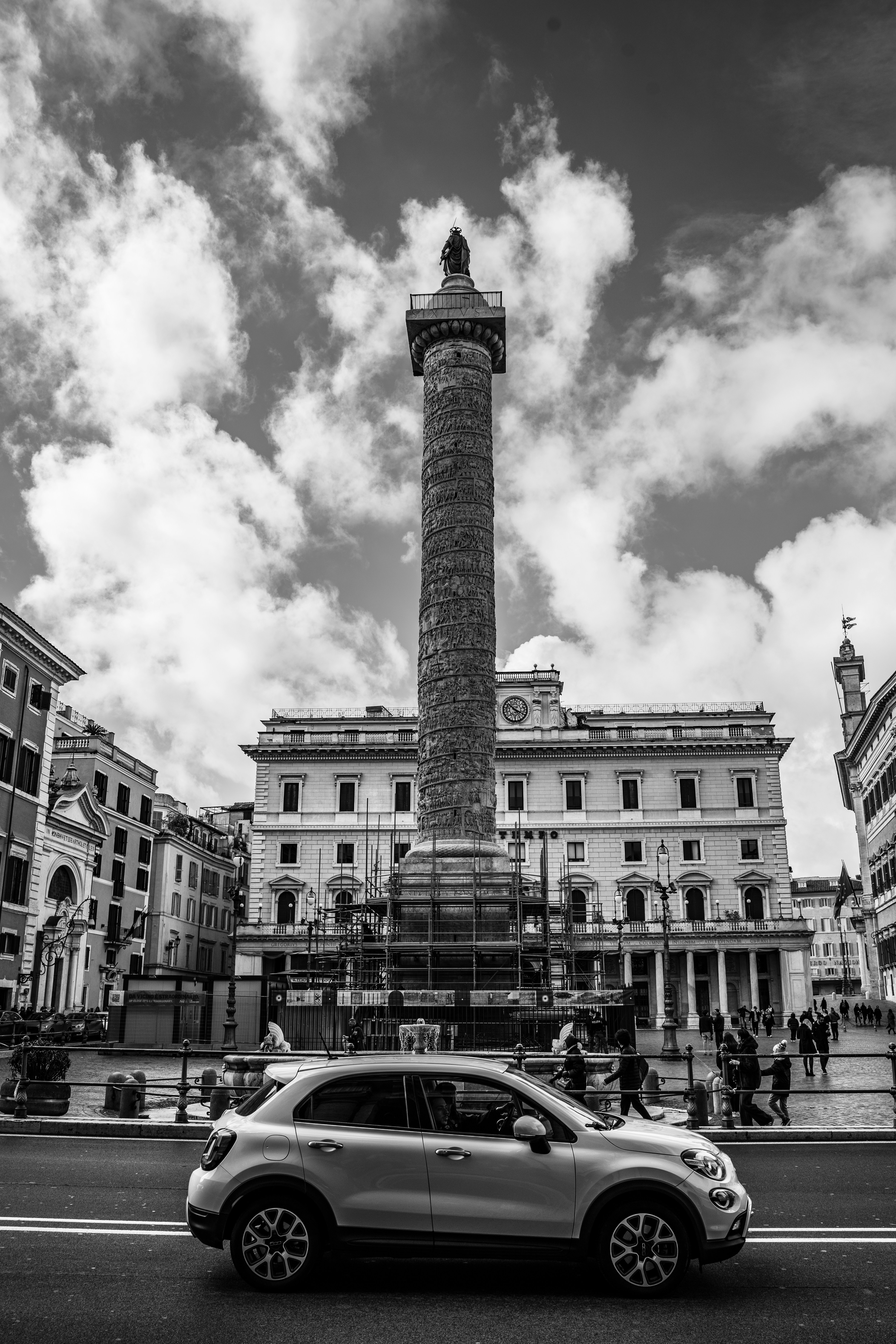 Column of Memory: A City Square Under a Monumental Sky