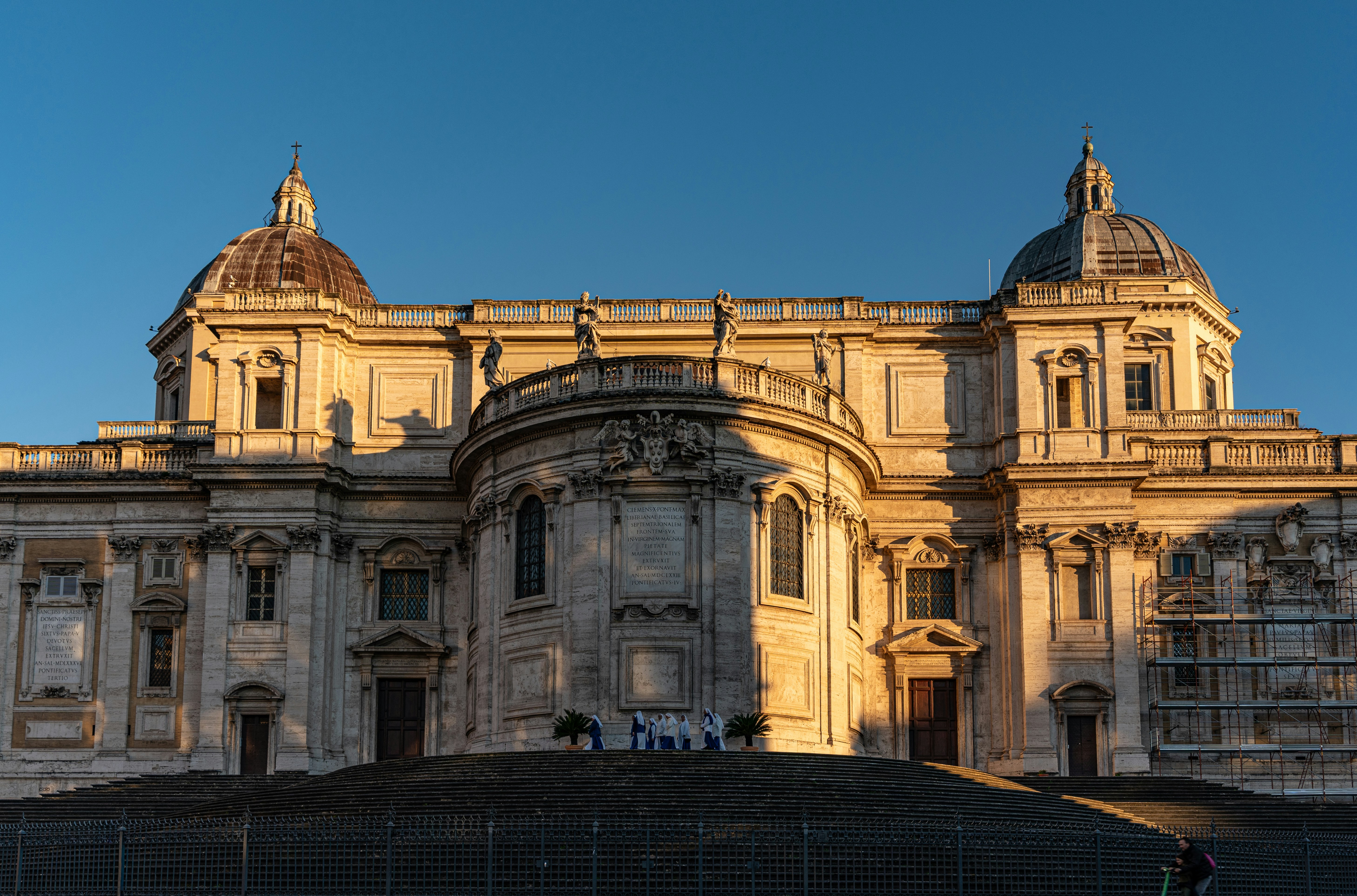 Golden Facade at Dusk: Steps to a Grand Baroque