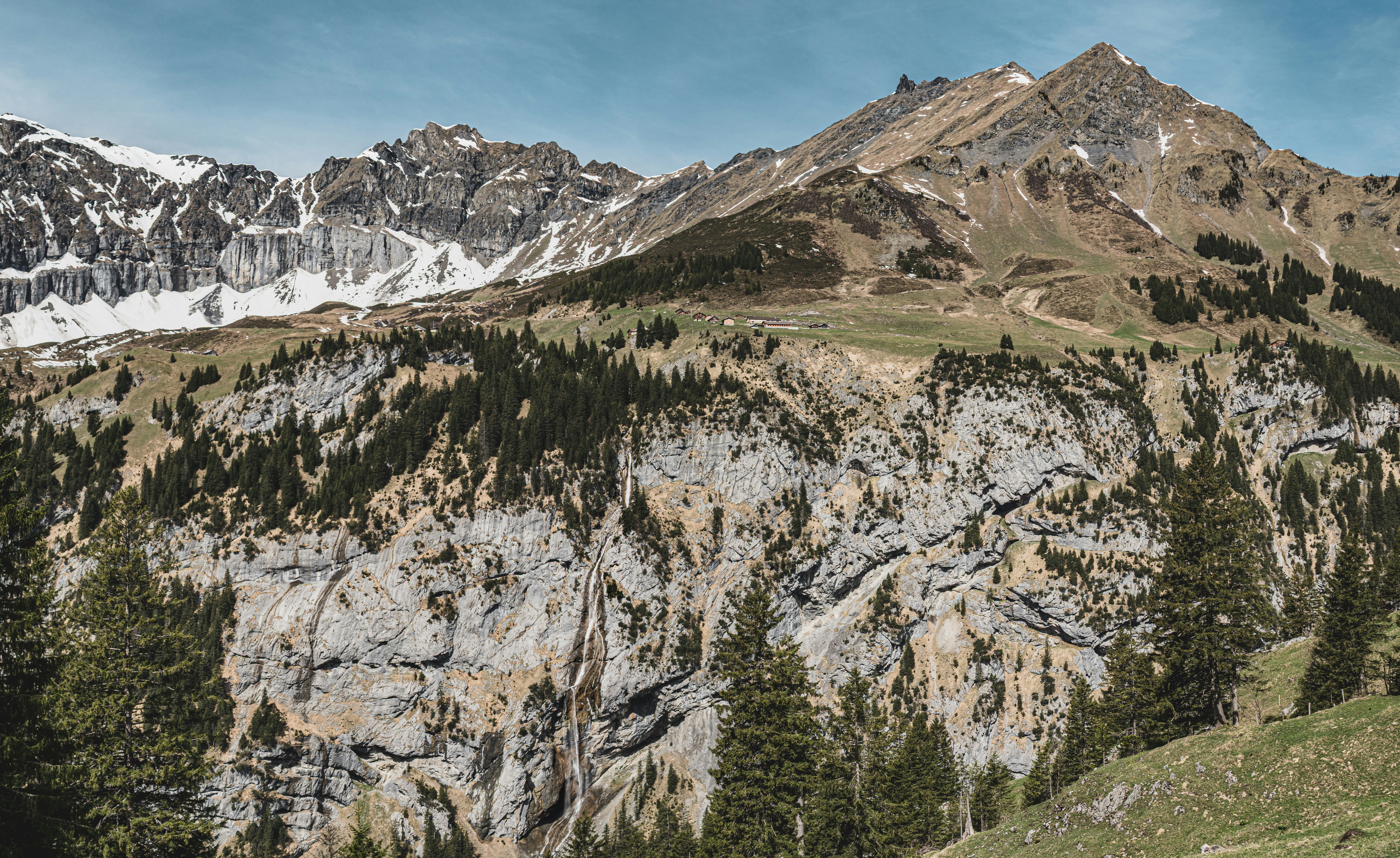 Rugged Alpine Crest Under a Clear Sky
