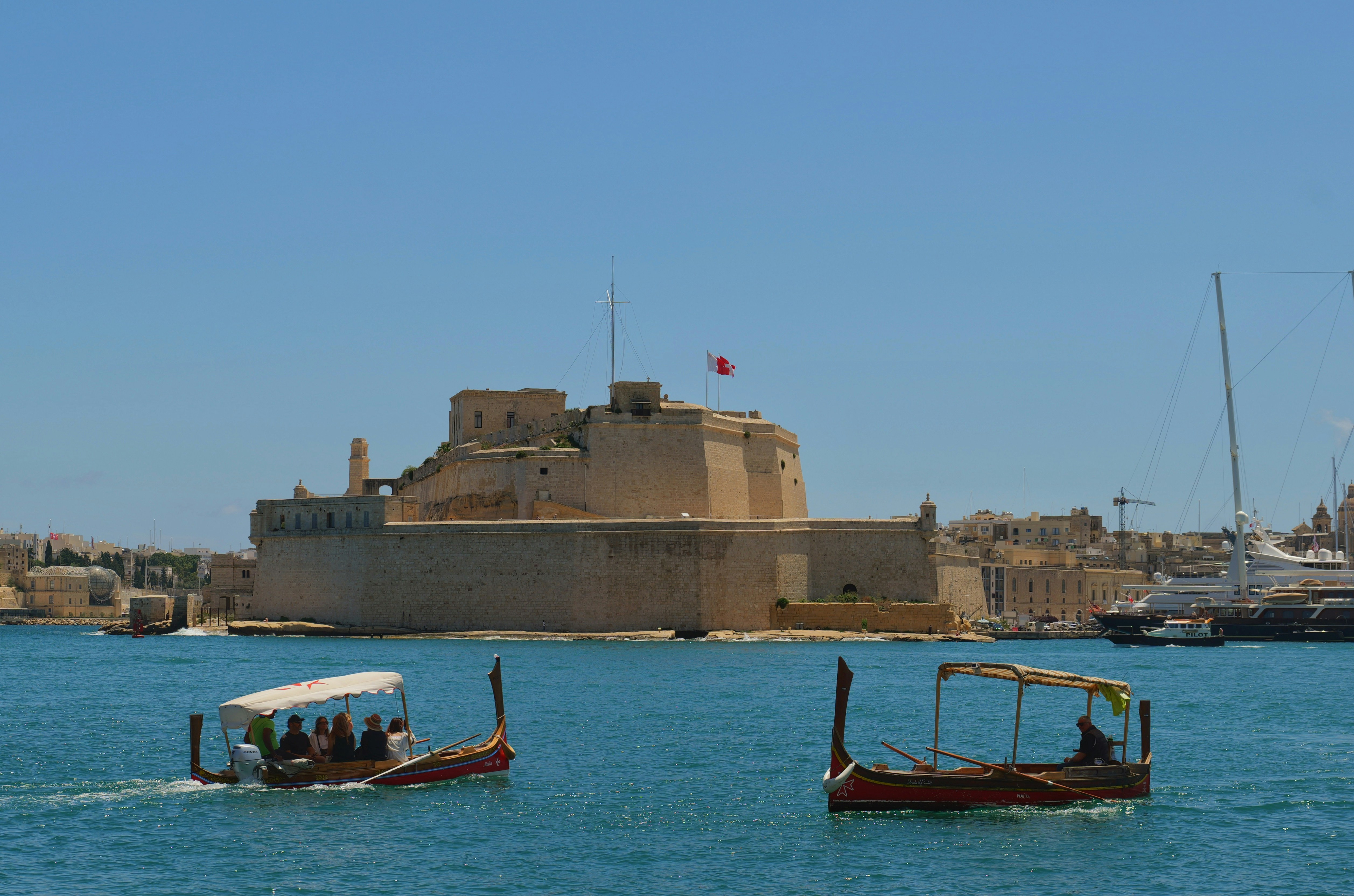 Harbor Fortress: Boats at the Foot of Fort St. Louis