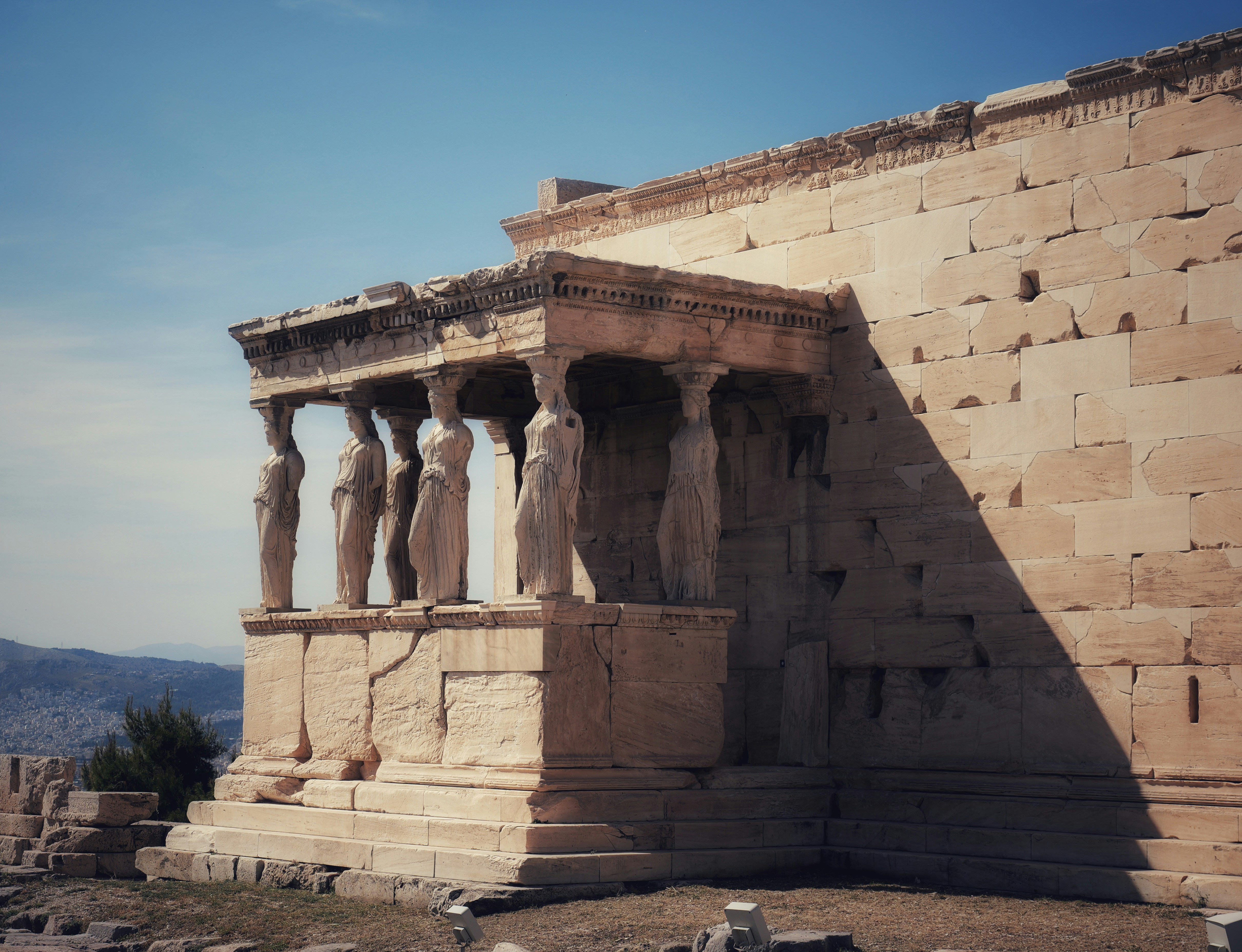 Stone Colonnade in Aegean Light