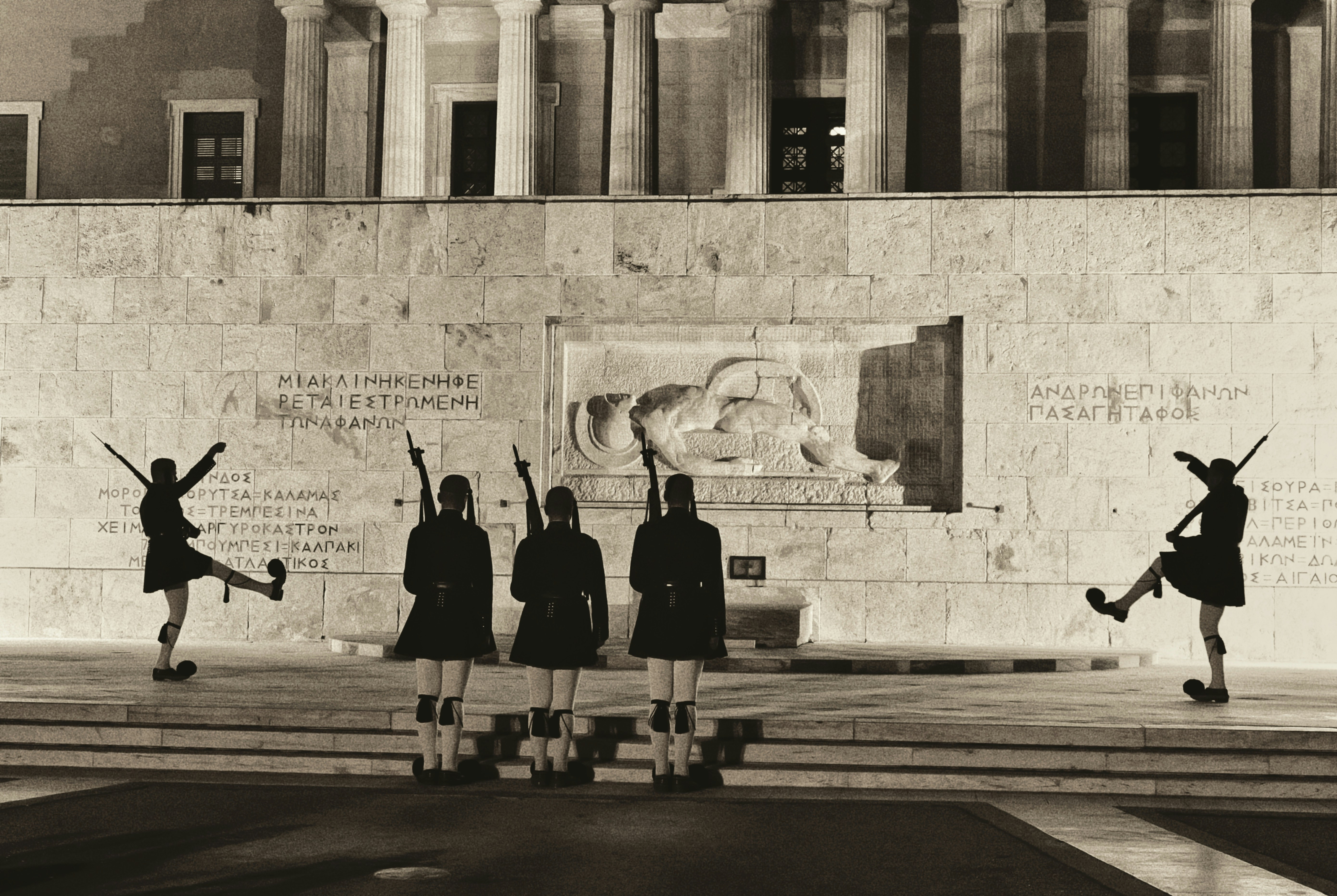 Silent Parade: Silhouettes on a Monumental Stage