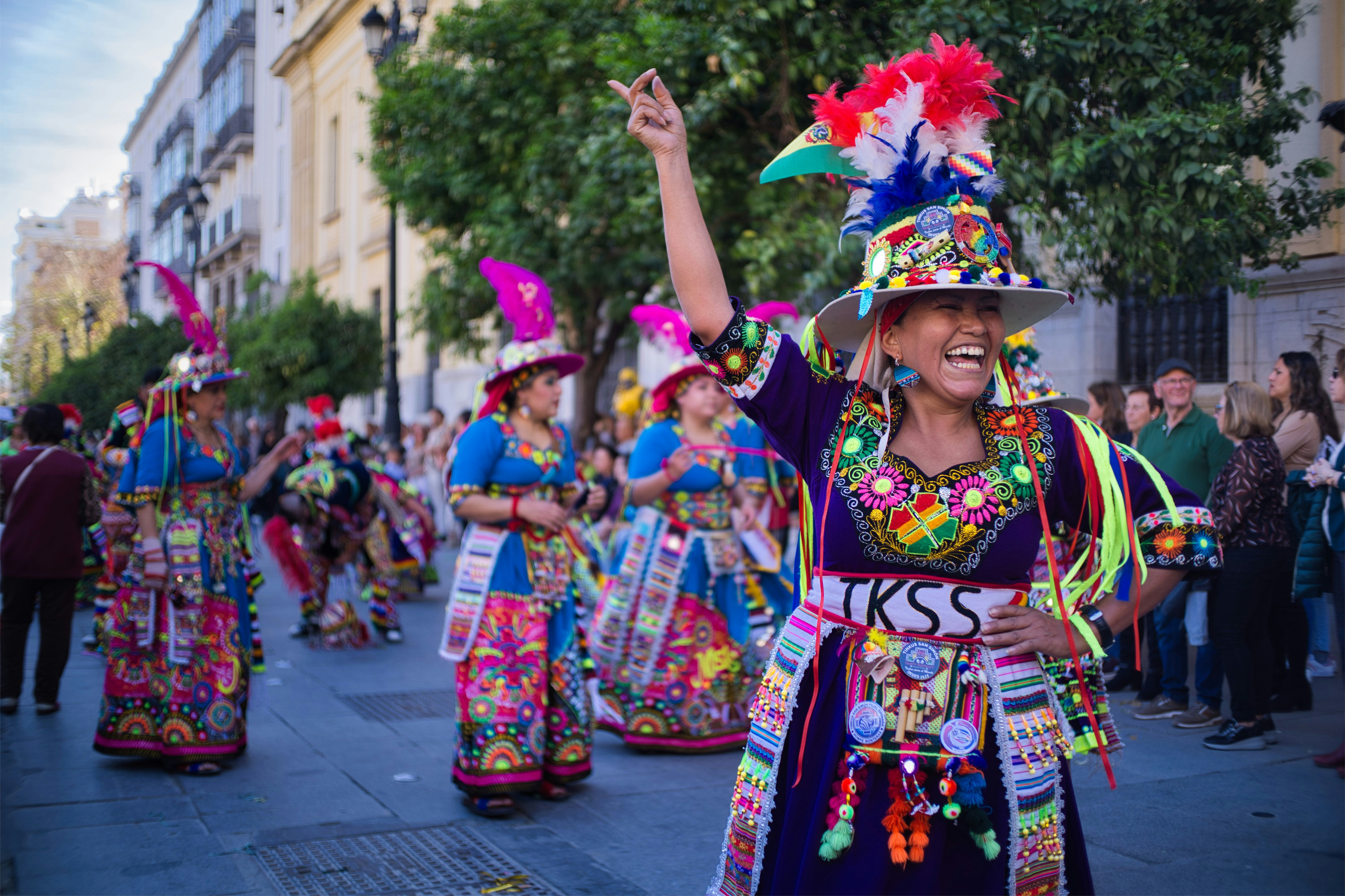 Vibrant Street Samba: A Fiesta of Colors and Cheers