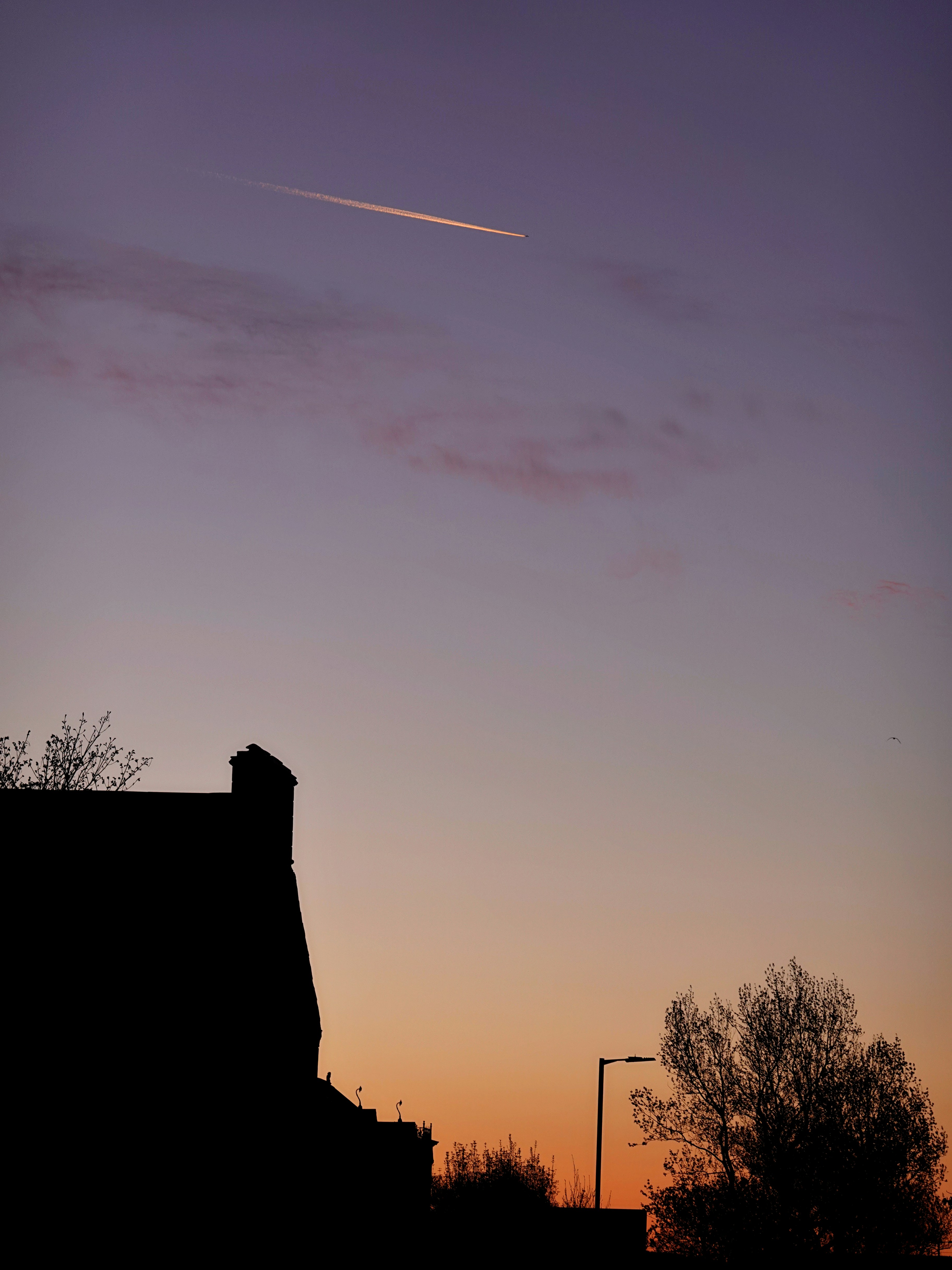 Silhouette at Dusk: A Quiet City Edge