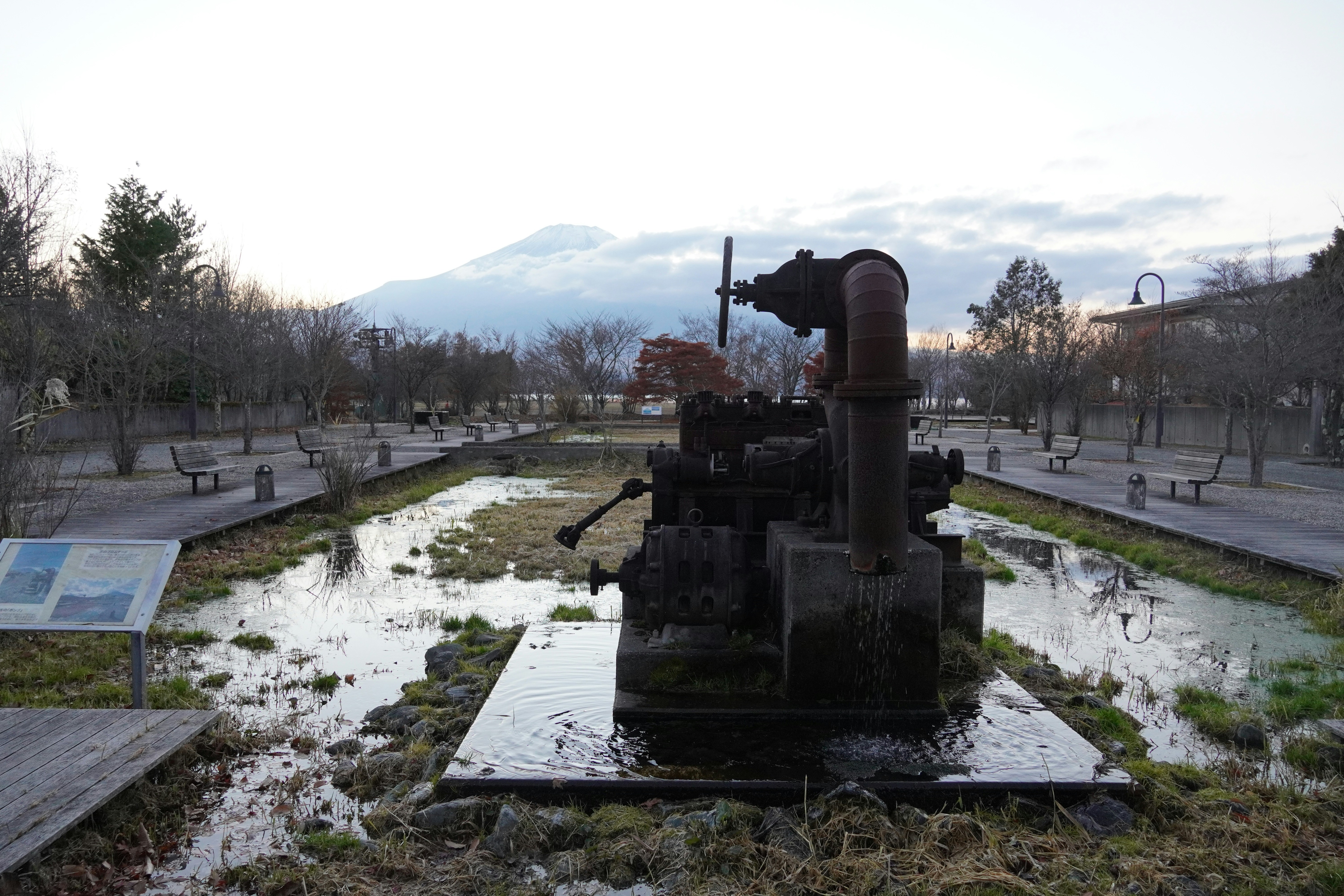 Engineered Silence: A Cold-Shaped Monument in a Snowy Basin