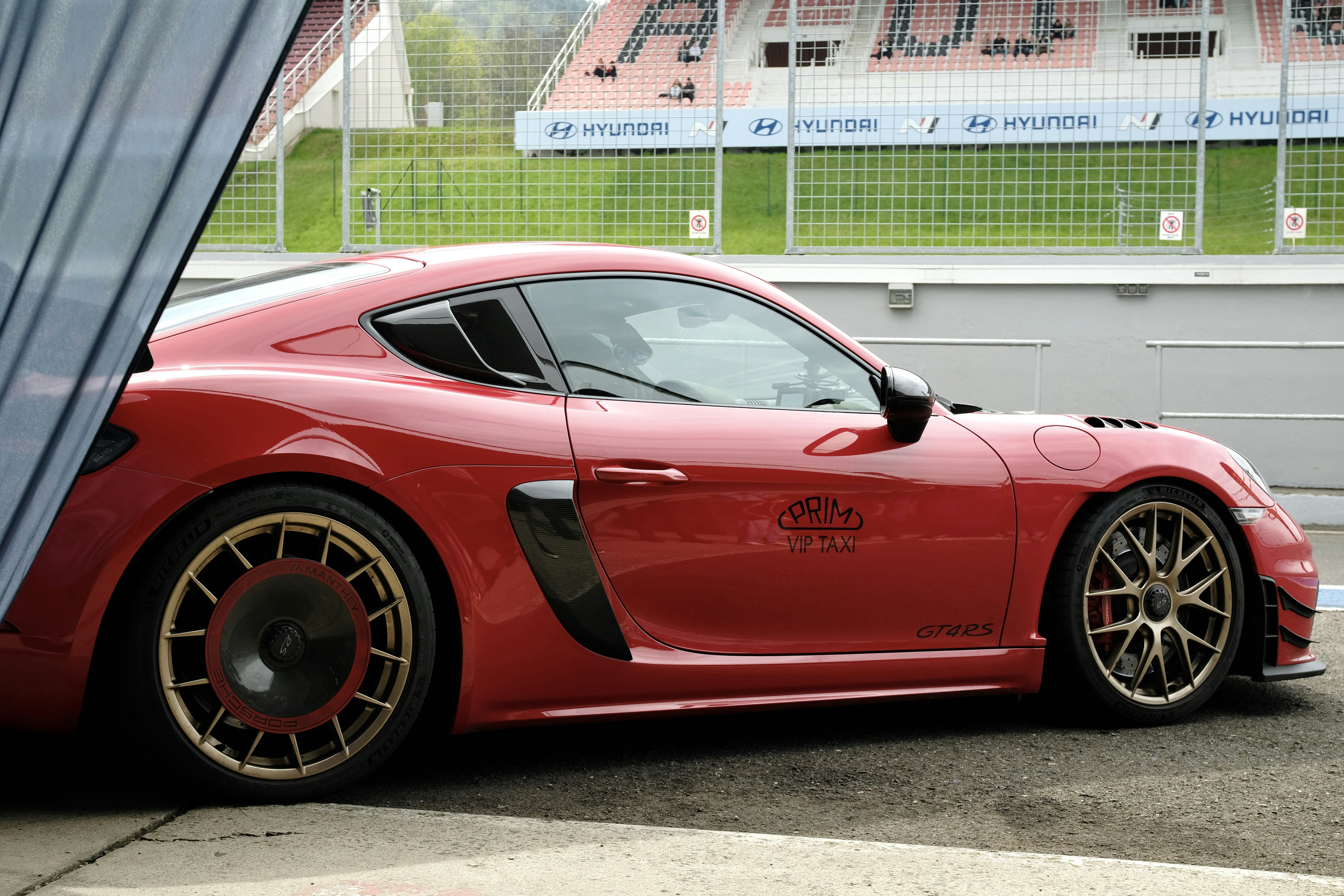 Red GT Power on the Pit Lane