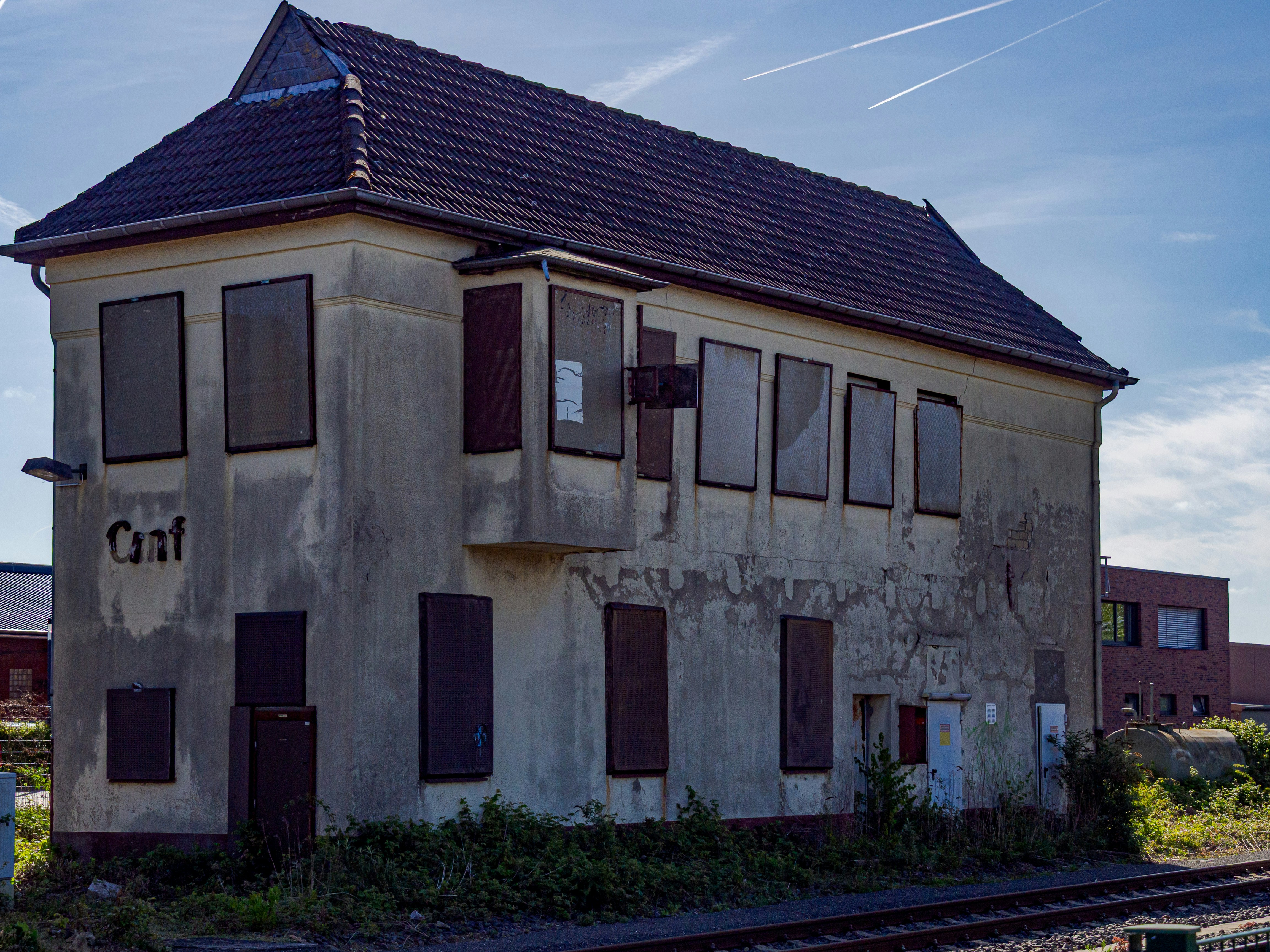 Abandoned Railway House Leaning into the Tracks