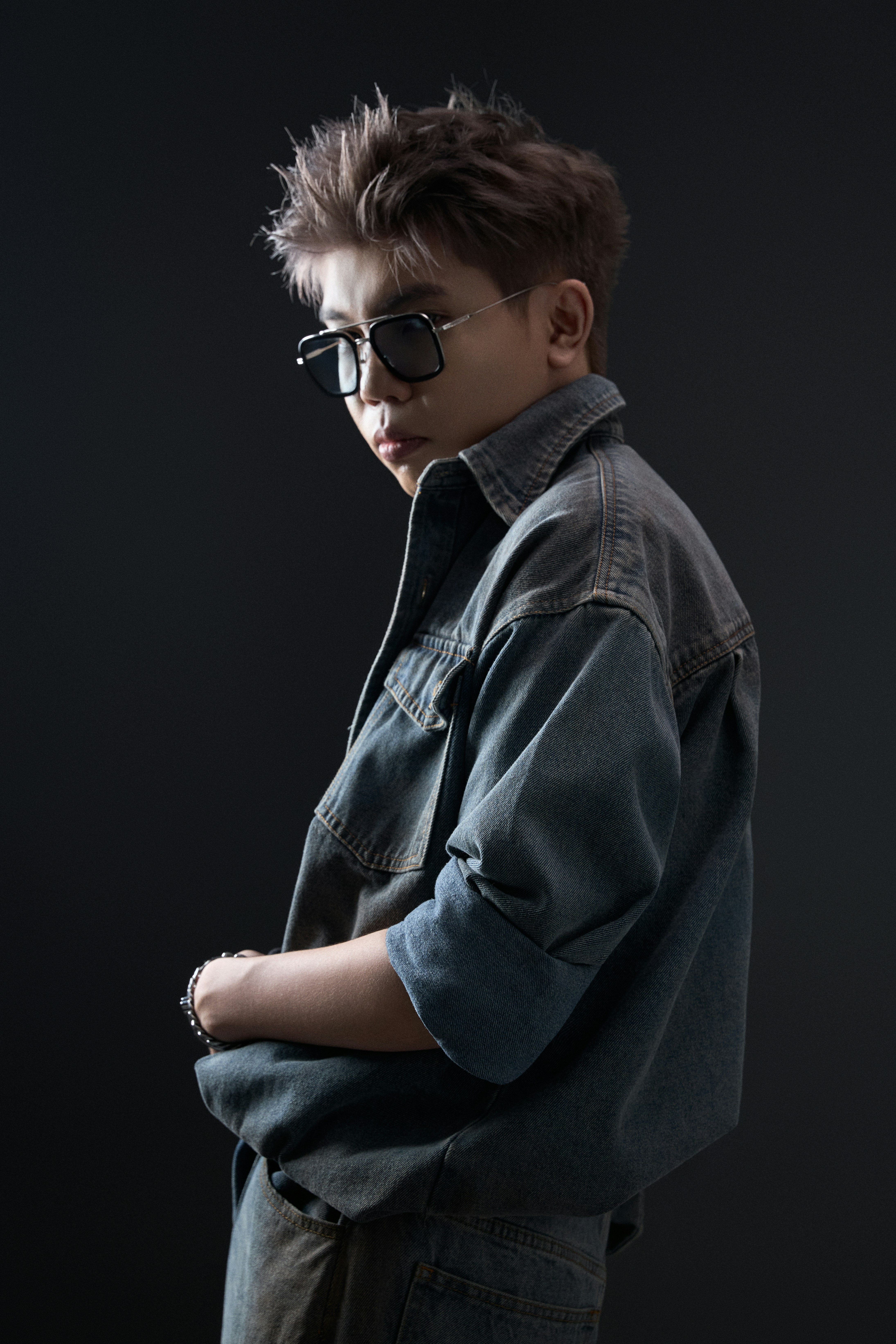 Midnight Denim: A Quiet Studio Portrait