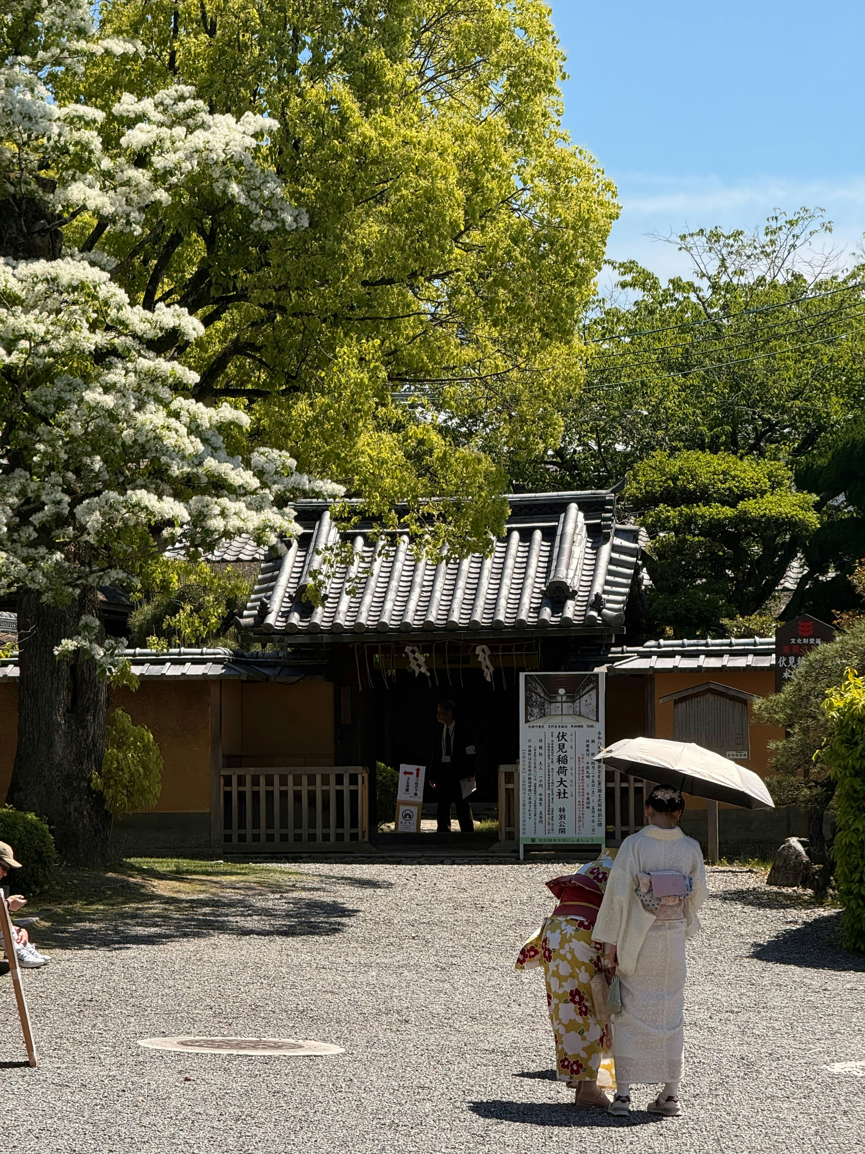 Kimono Walk to the Temple Gate
