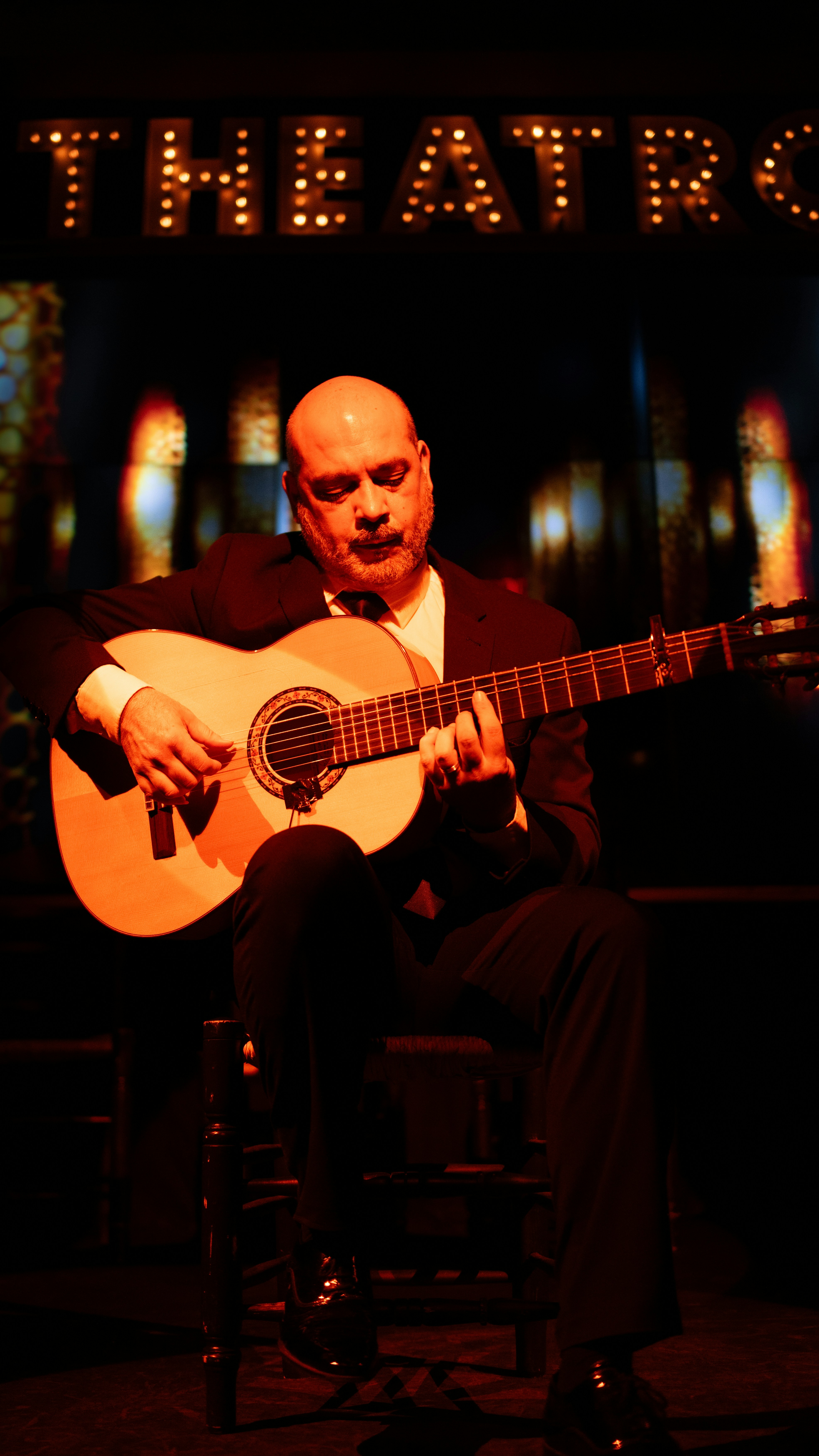 Guitar in Focus: A Jazz-Soaked Moment on Stage
