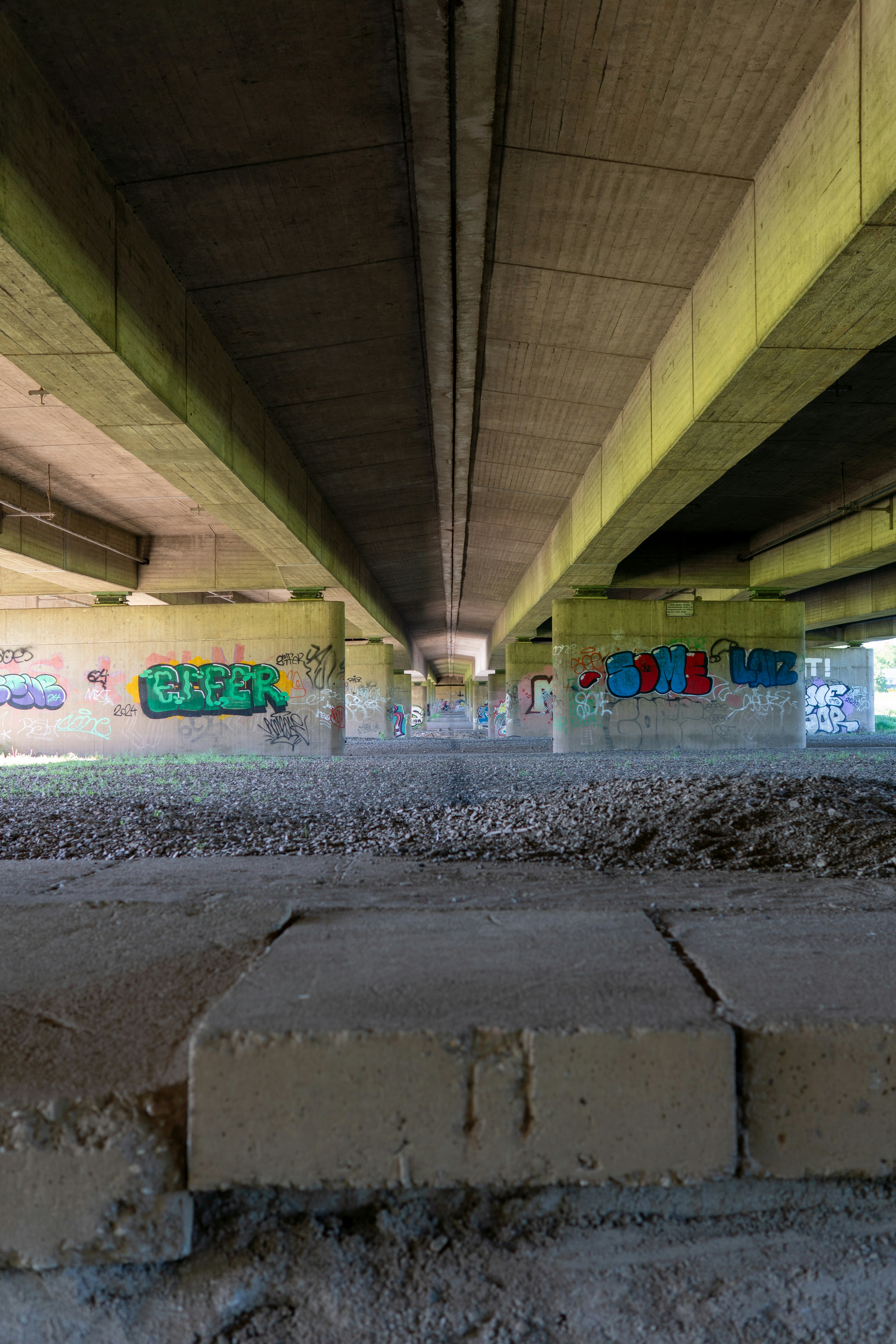 Underpass Echoes: Graffiti, Concrete, and Light
