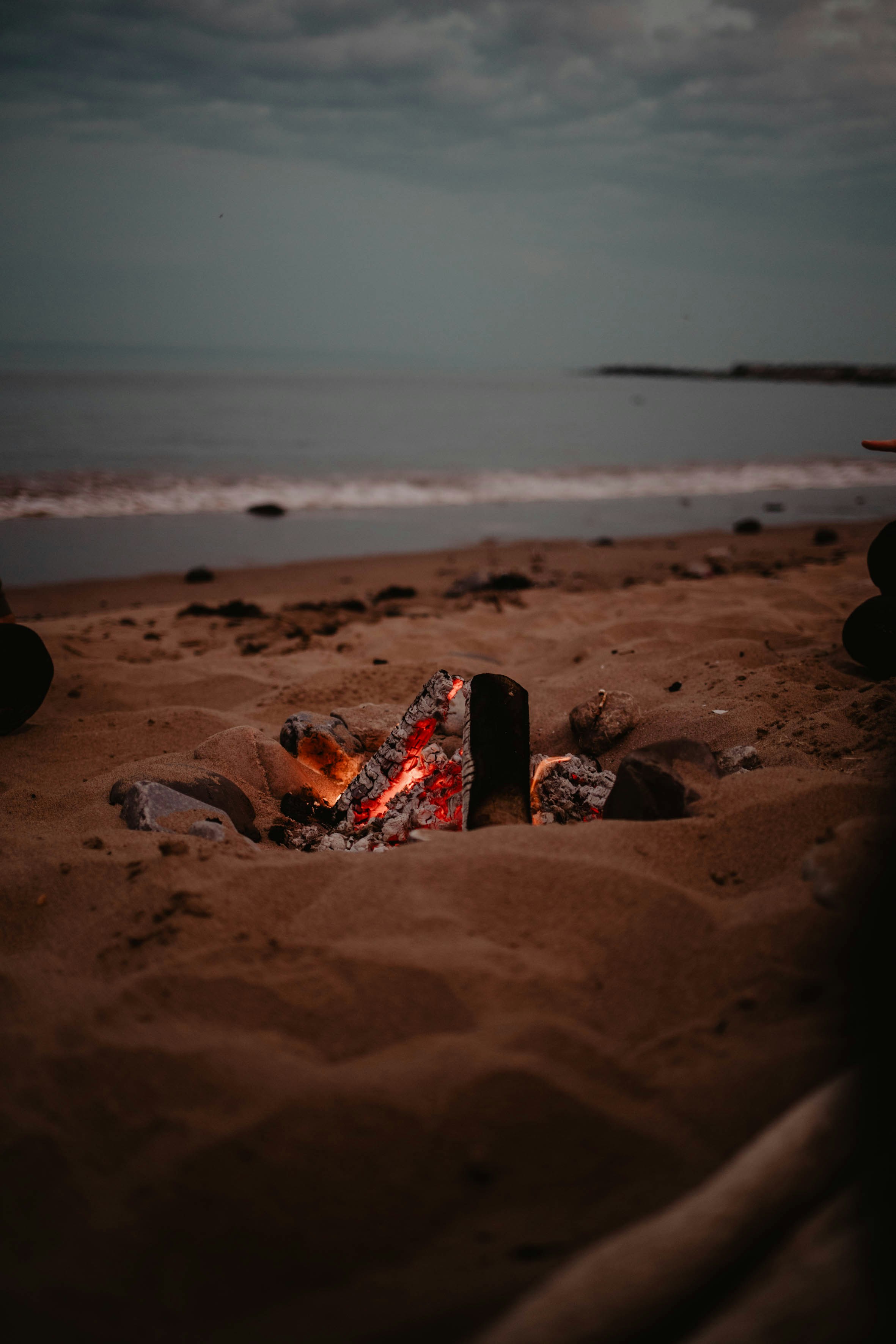 Embers in the Dunes: A Quiet Beachside Fire