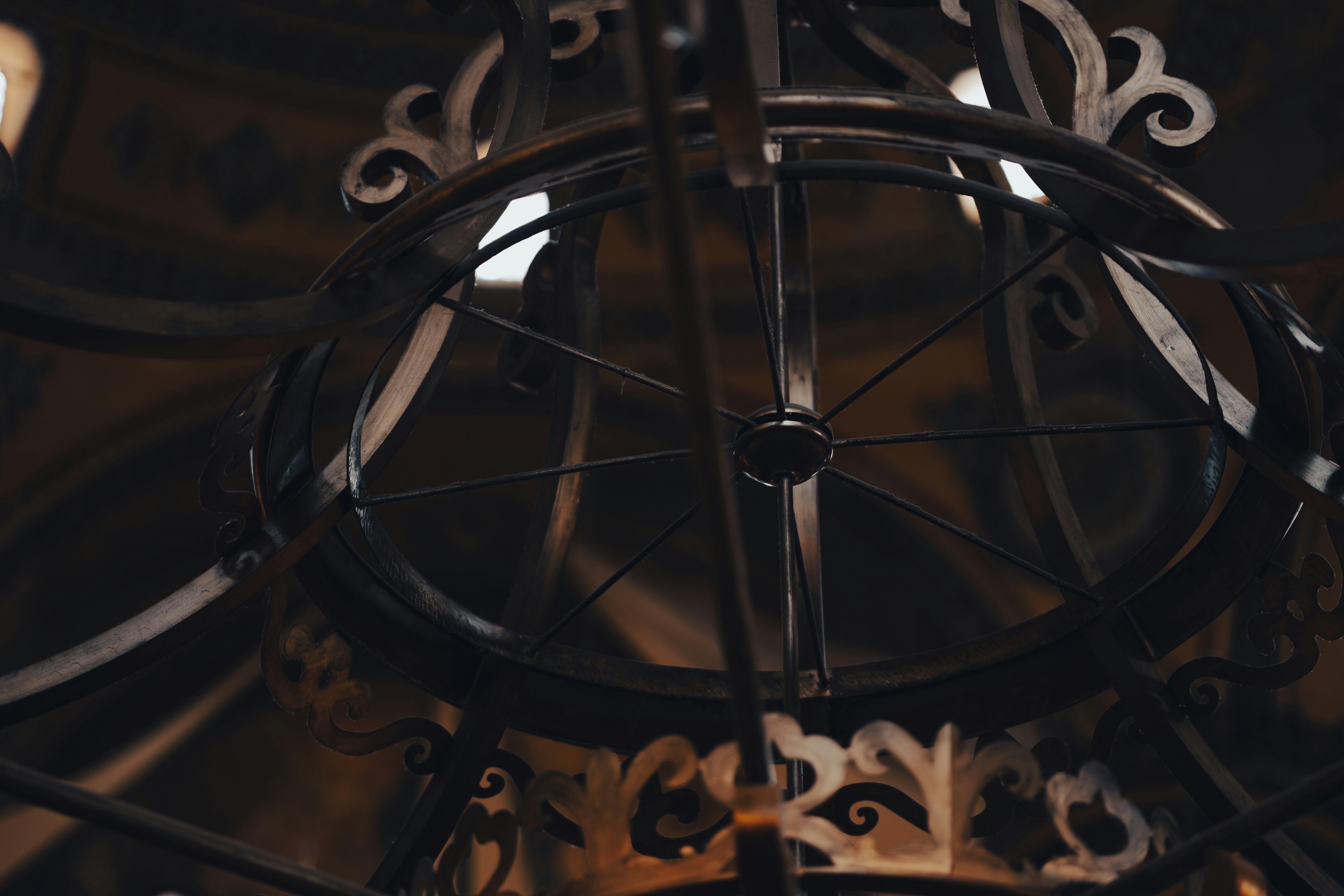 Intricate Ironwork in Low Light