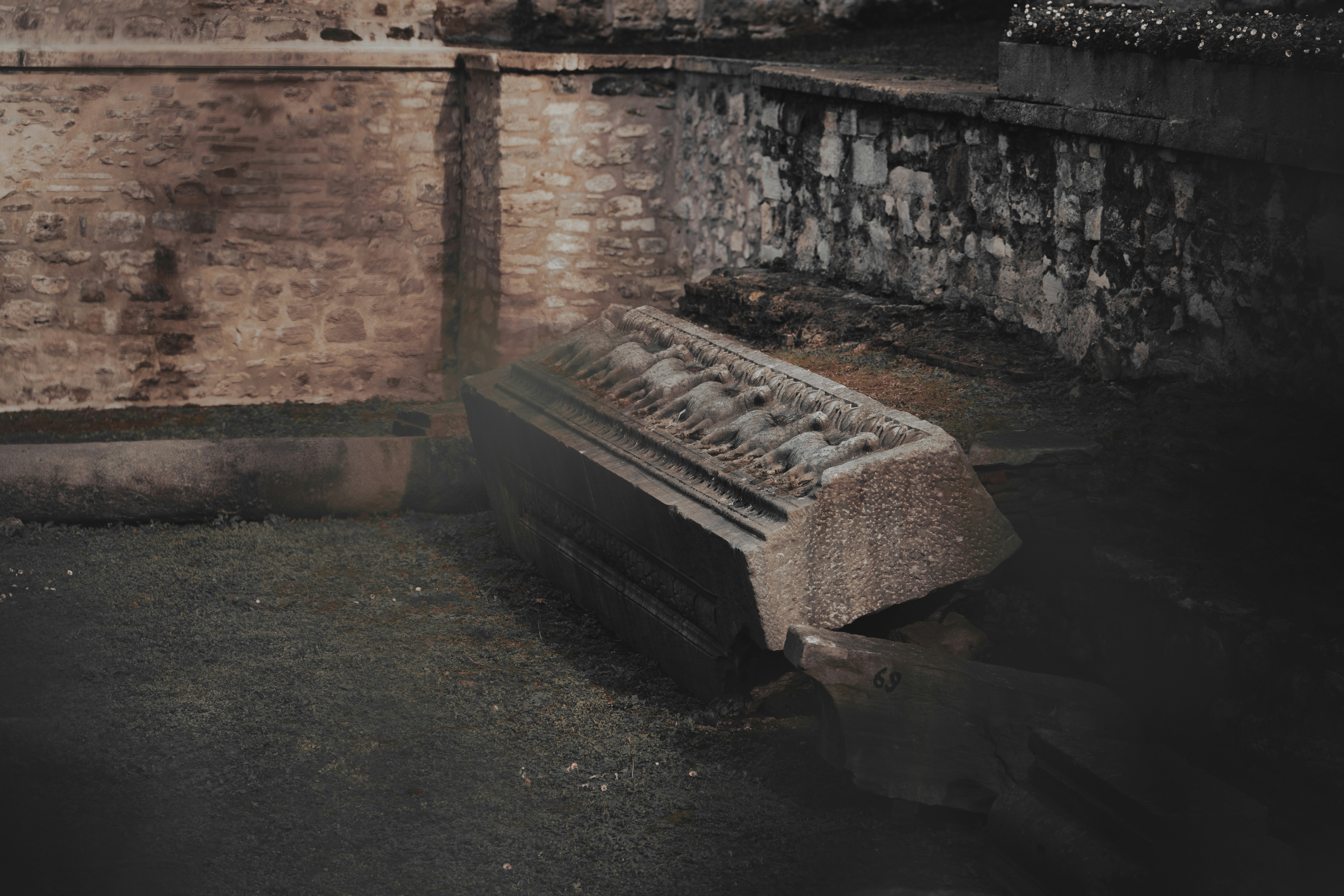 Broken Trough by the Stone Wall