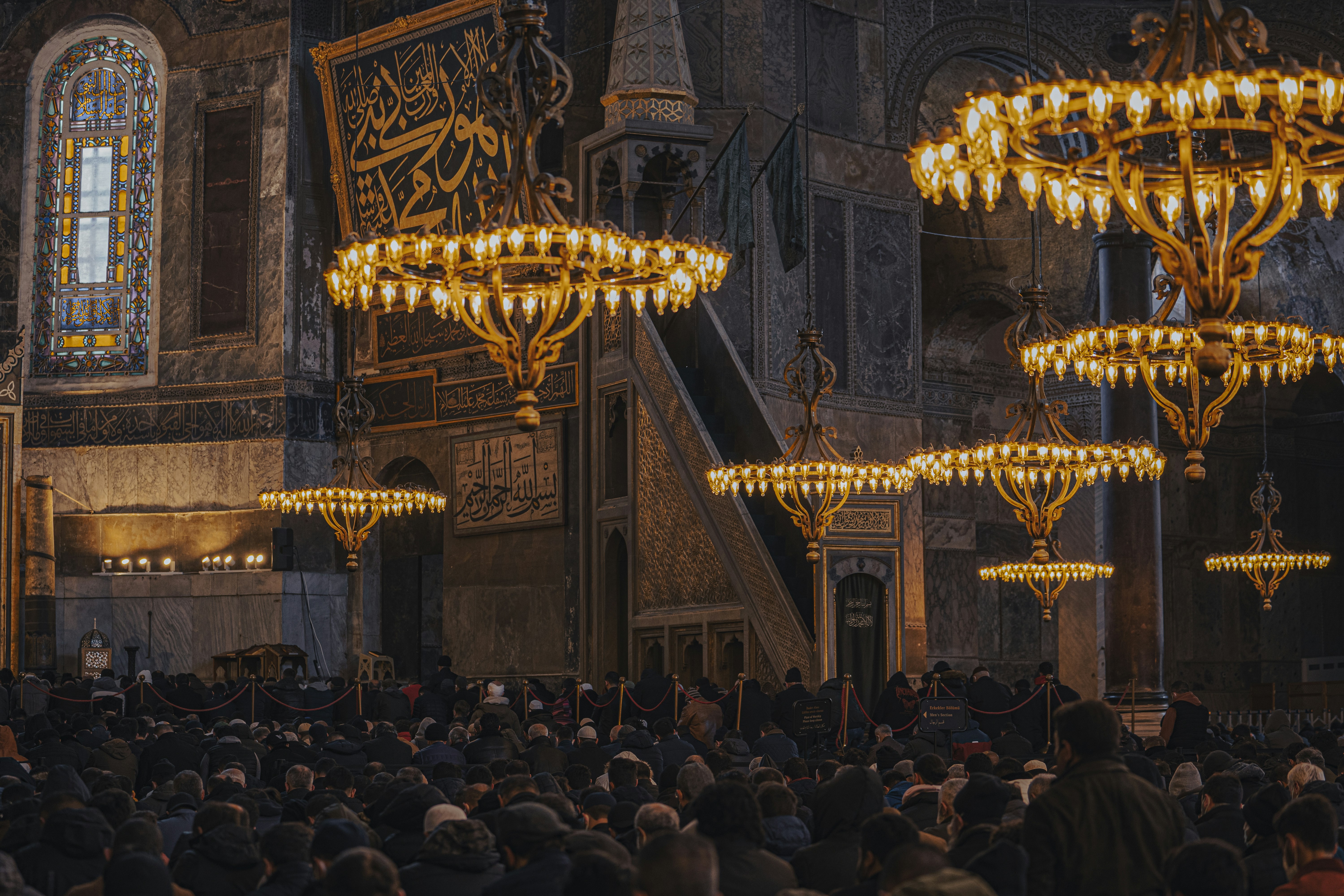 Solemn Congregation Beneath Lanterned Domes