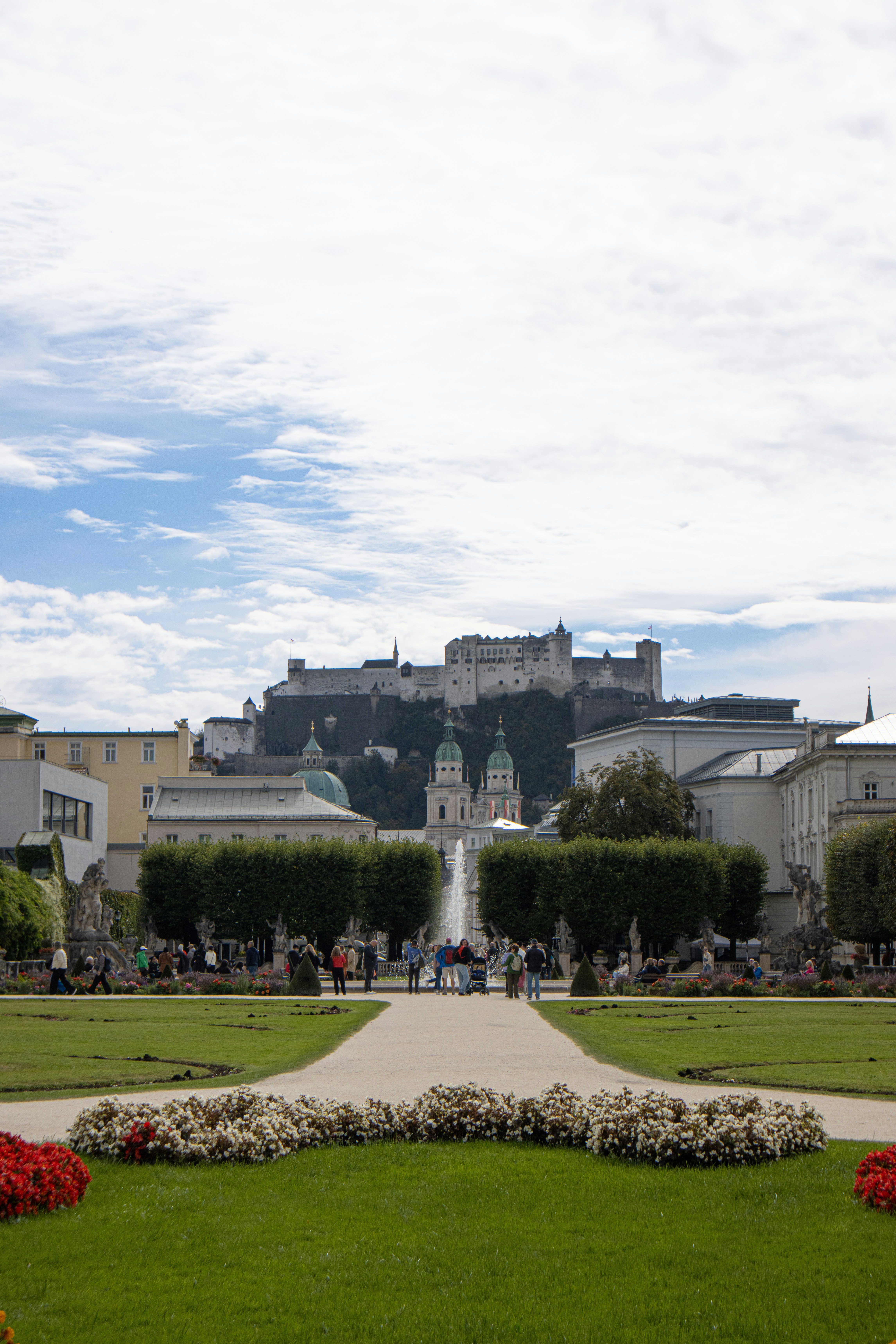 Horizon Castle: A Sunlit Terrace Overlooking the City Park