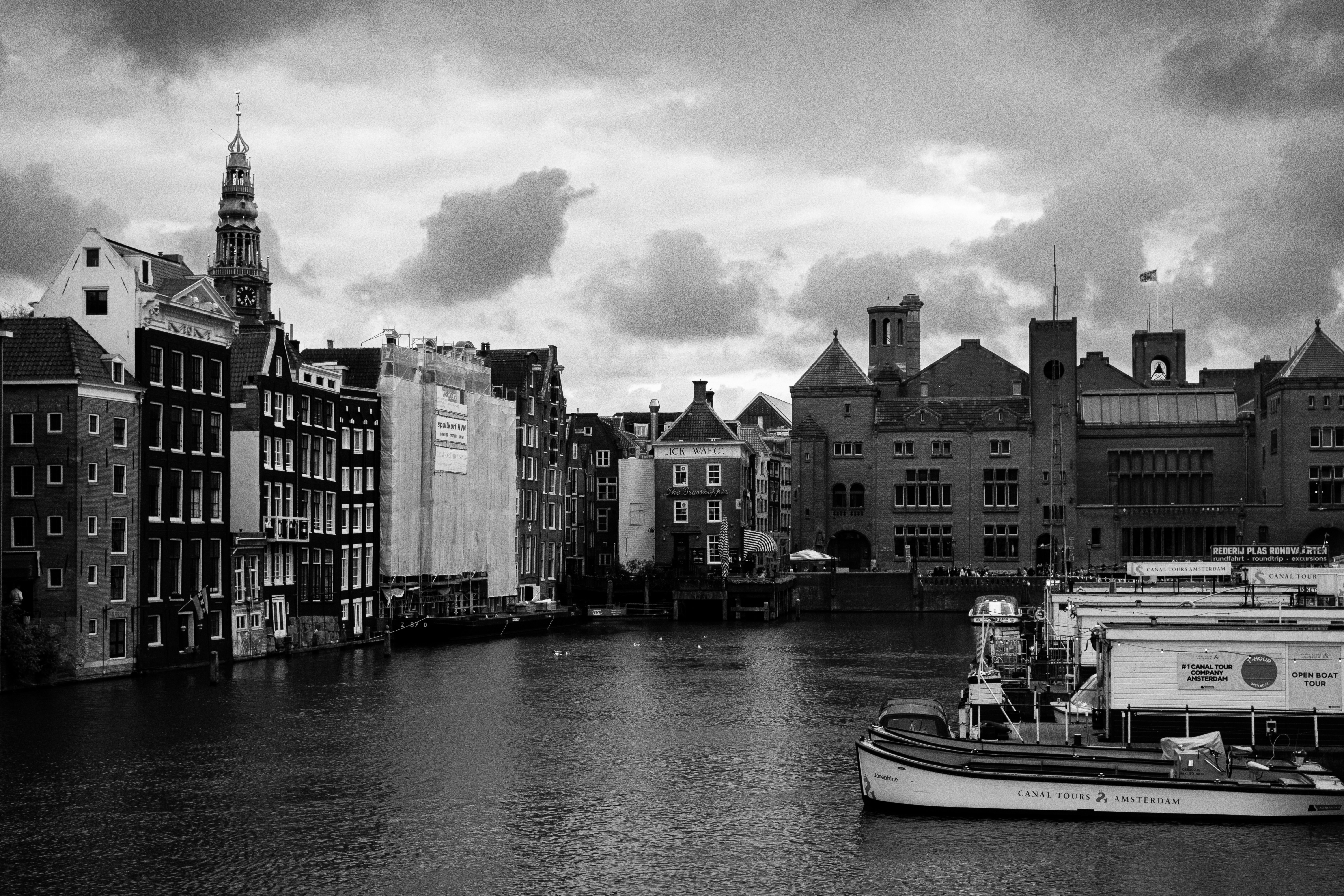 Harbor Silhouette: A Quiet Amsterdam-esque Skyline by the Canal