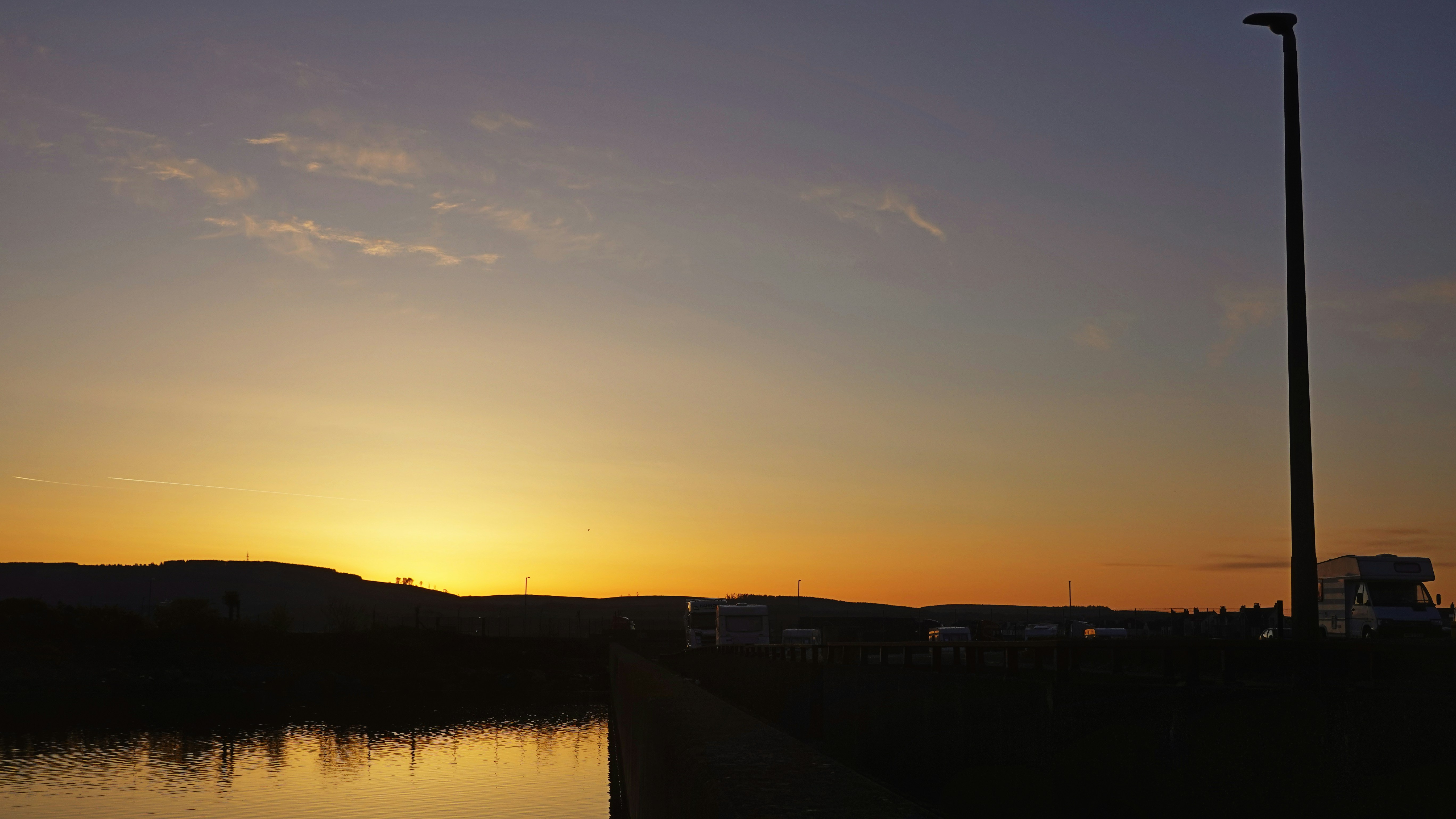 Horizon Confluence: Sunset Over Quiet Waters
