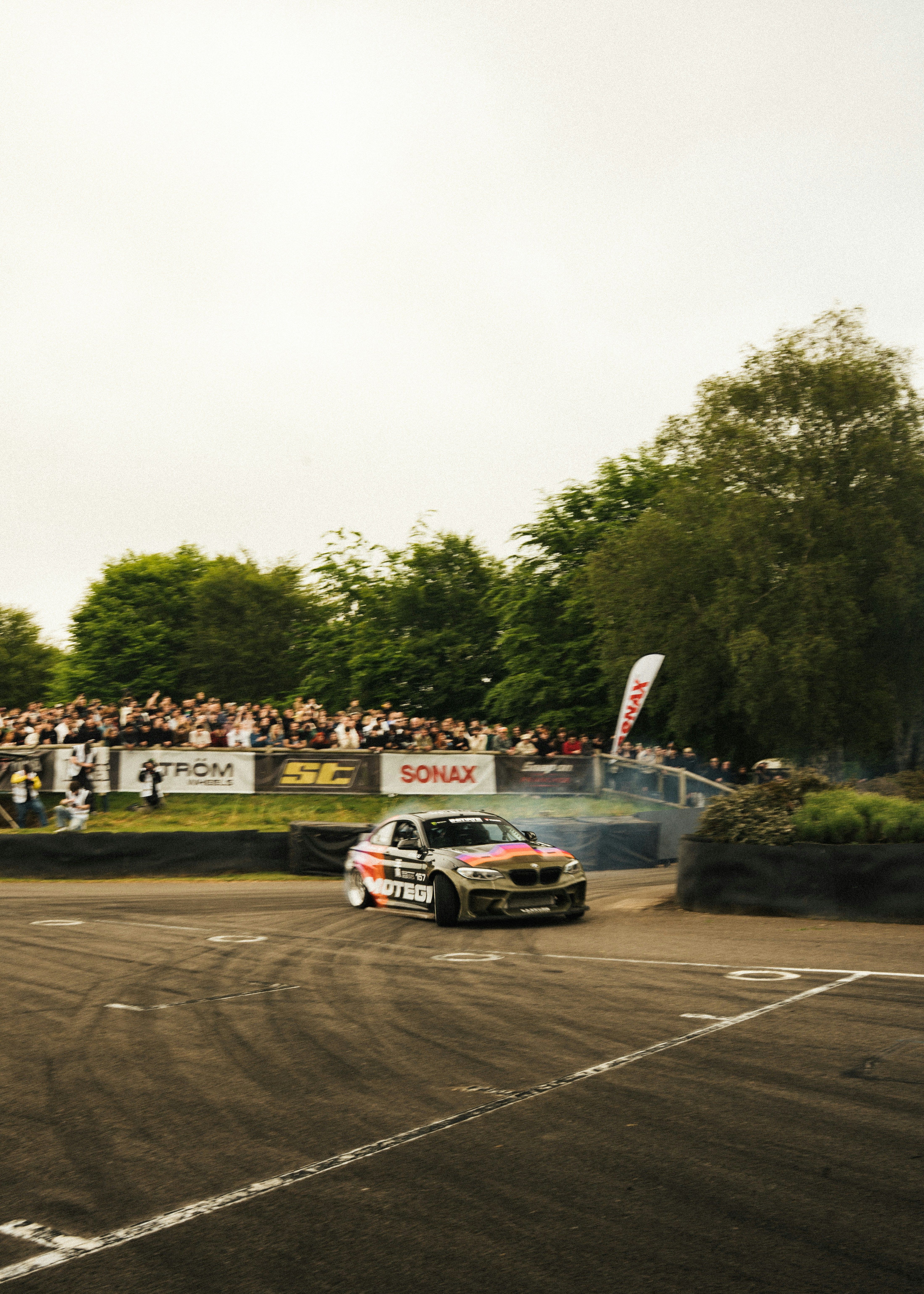 Drift toward the Finish Line: A Rally Car Punches Through the Curve