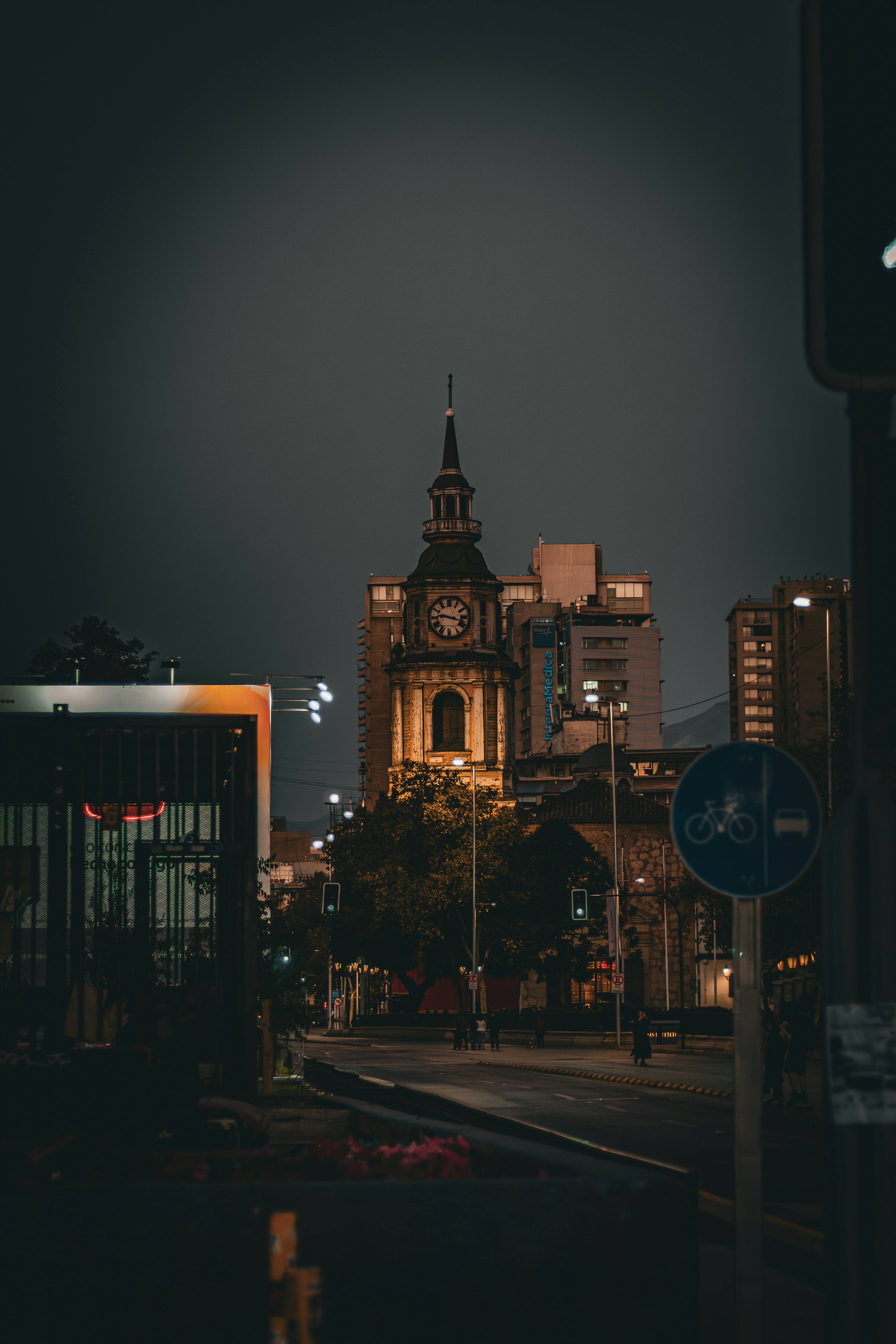 Chiming Clocktower Beneath Nightfall